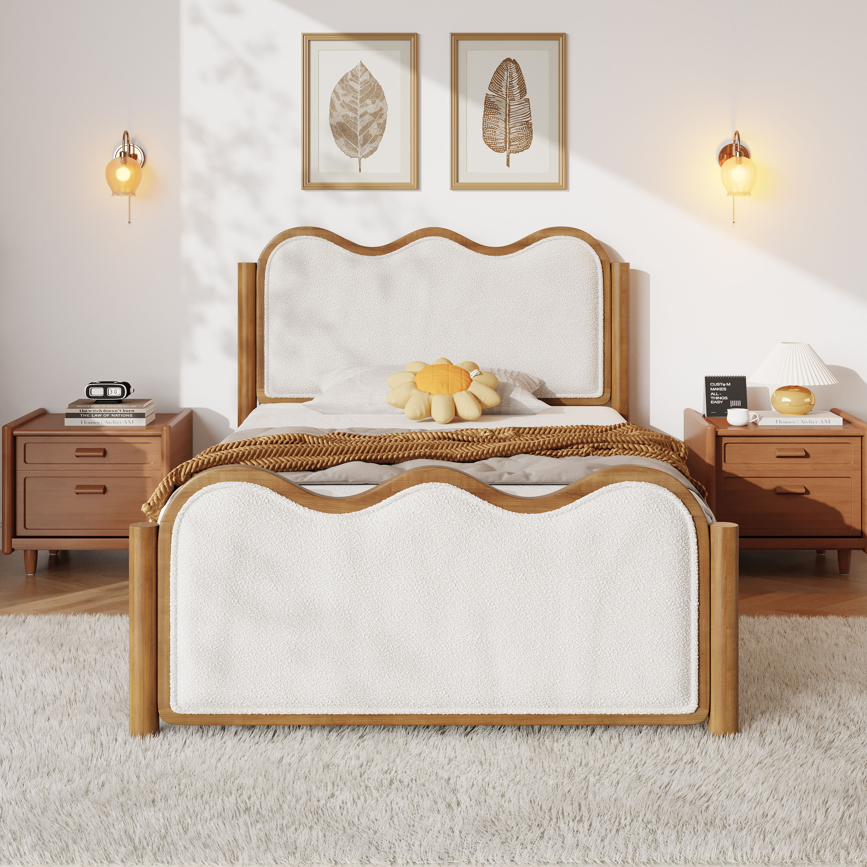 Christopher Knight Home Govan Twin Size Upholstered Bed Frame with ...
