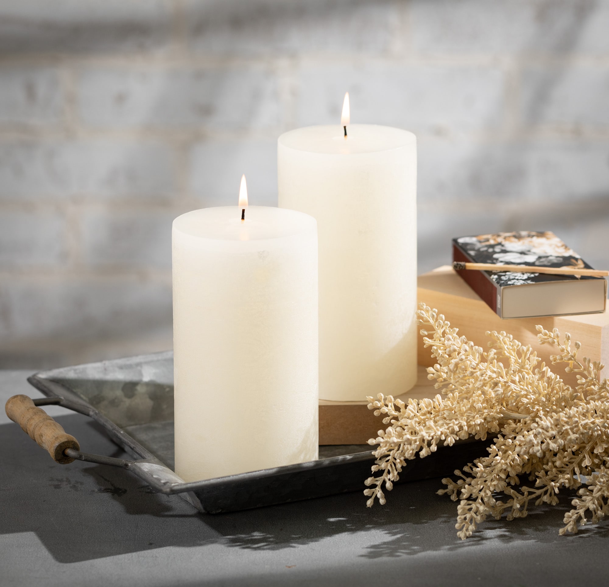 Vance Kitira 1 -Wick Unscented White Pillar candle in the Candles ...