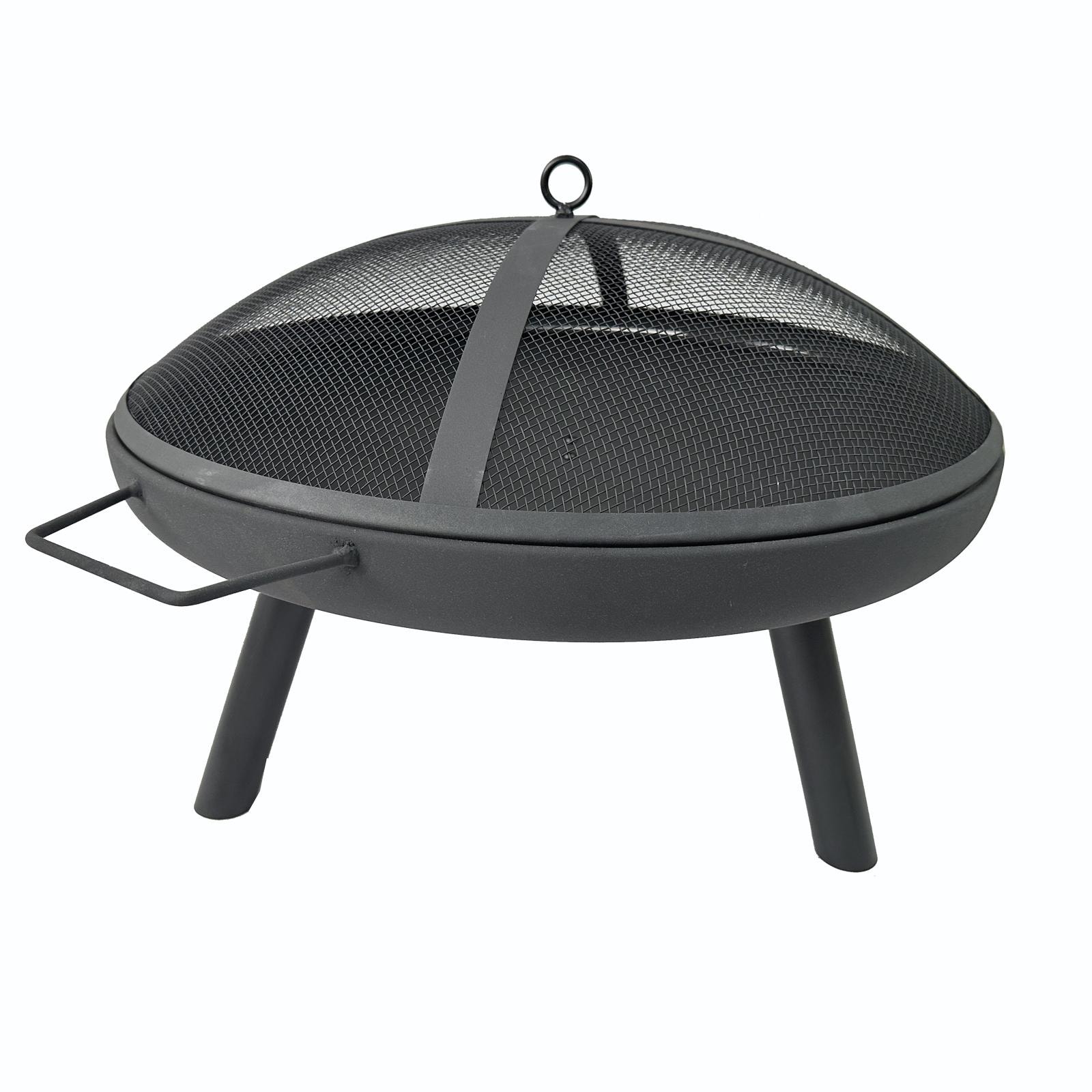Bayfeve Outdoor Wood Burning Firepit 28.74-in W Iron Round Portable ...