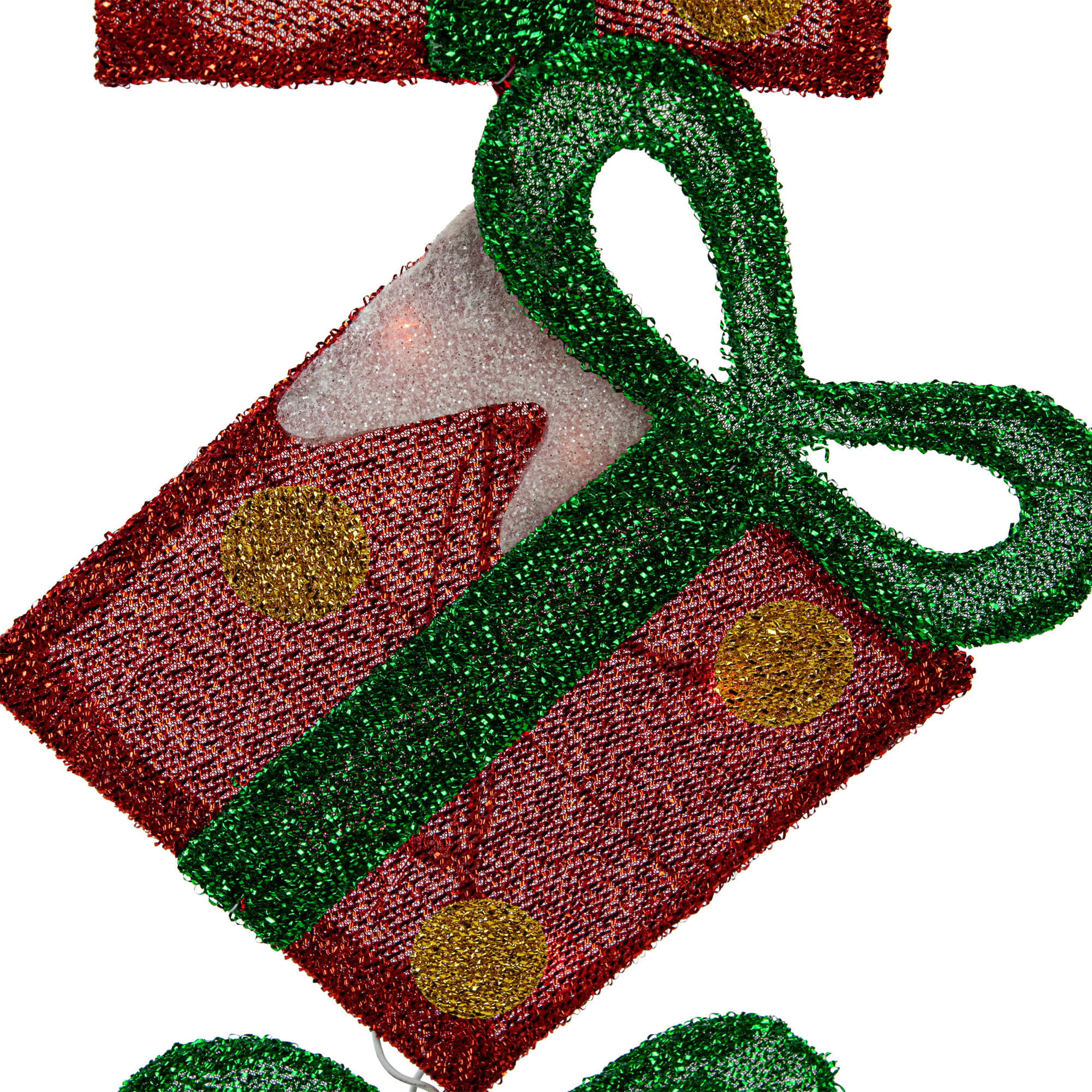 Northlight Lighted Tinsel Stacked Gift Boxes Outdoor Christmas ...