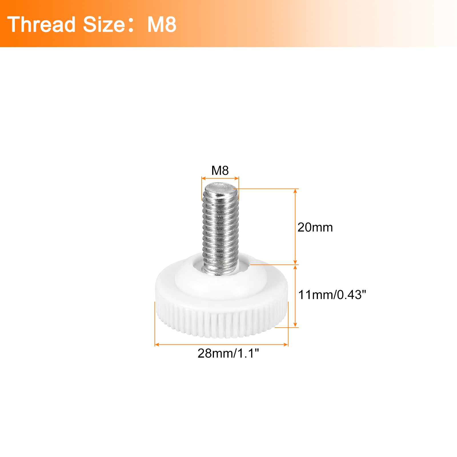 Unique Bargains Furniture Leveling Feet 20pcs 28 x M8 x 20mm - Male ...
