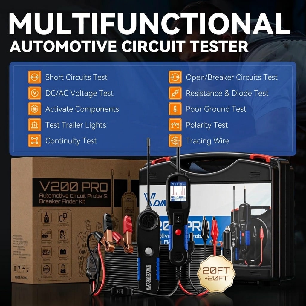 Oyezvary Automotive Circuit Tester Kit 12V 24V Power Probe Electrical ...