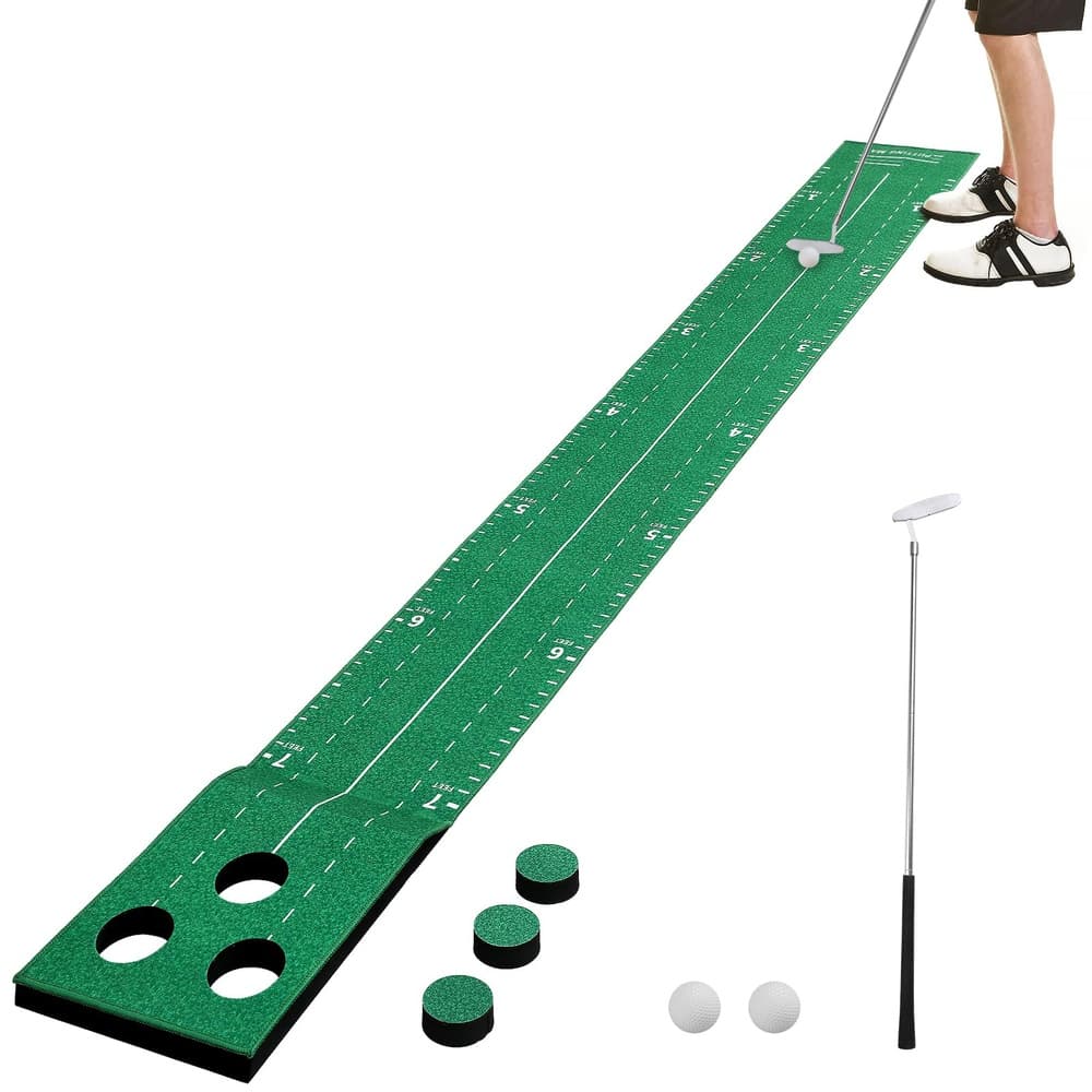 Aoibox Indoor Putting Green Game Set 8.5 ft Golf Putting Mat with 1 ...