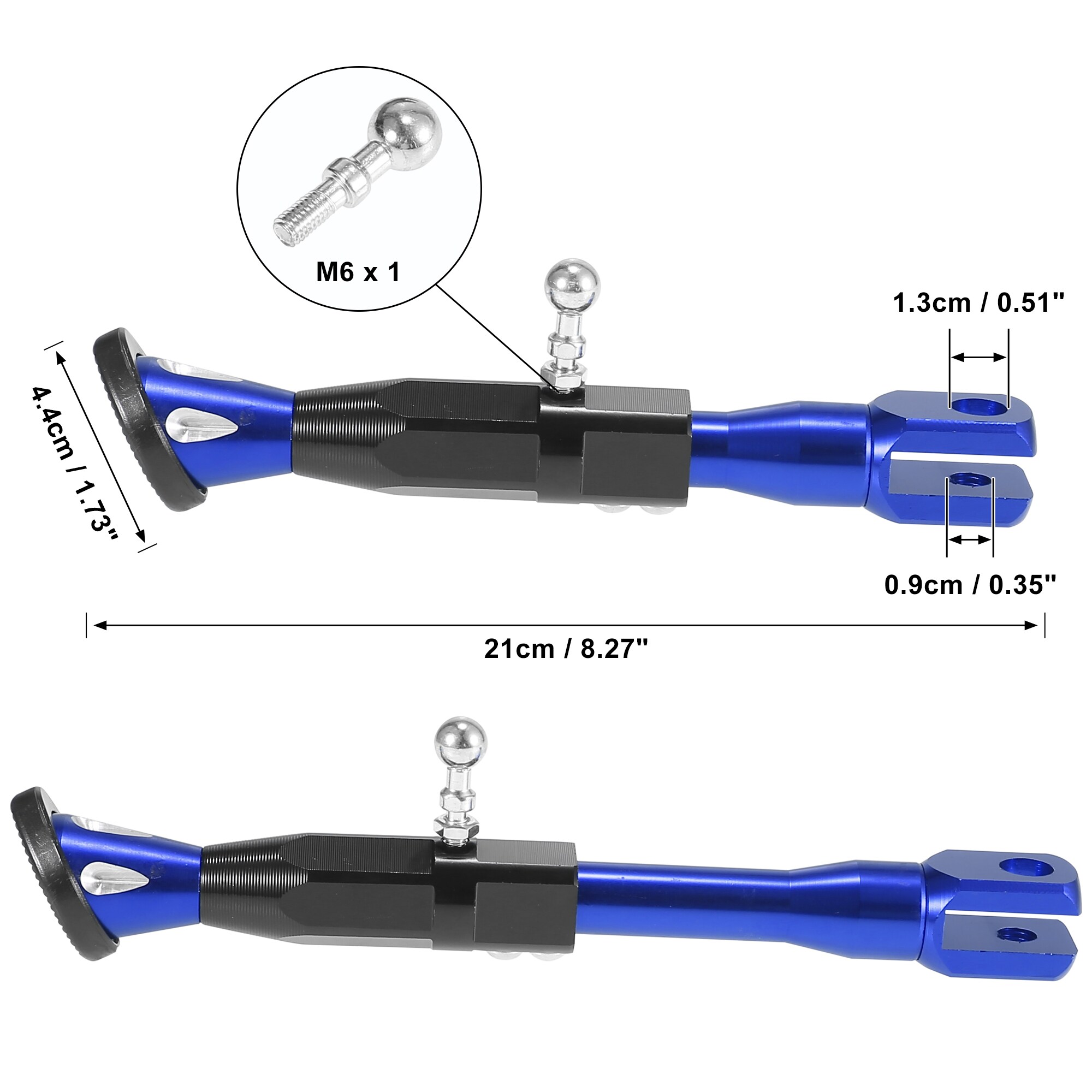 Unique Bargains Universal Adjustable Motorcycle Kickstand Side Support ...
