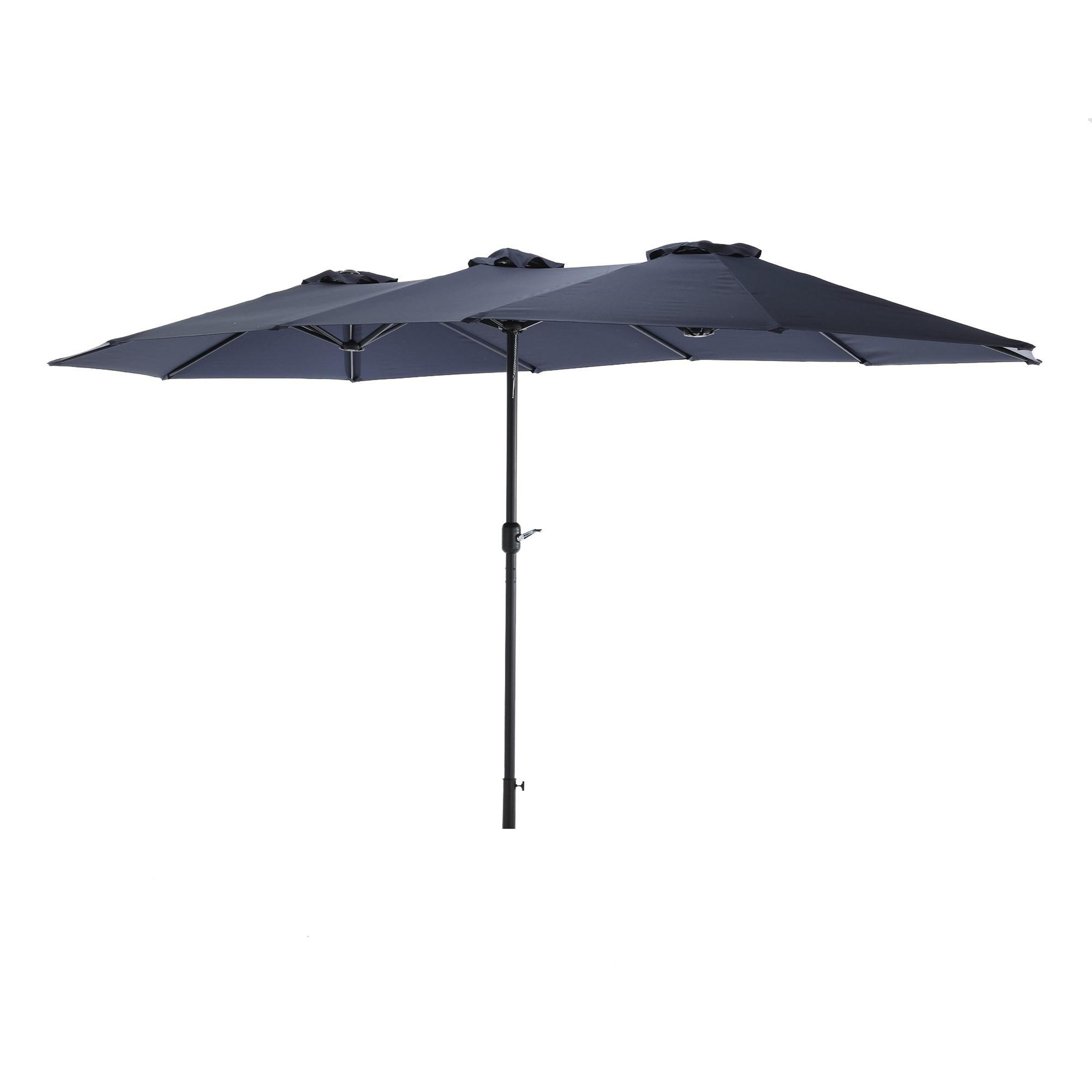 Bayfeve 15-ft Steel Navy No-tilt Garden Patio Umbrella in the Patio ...