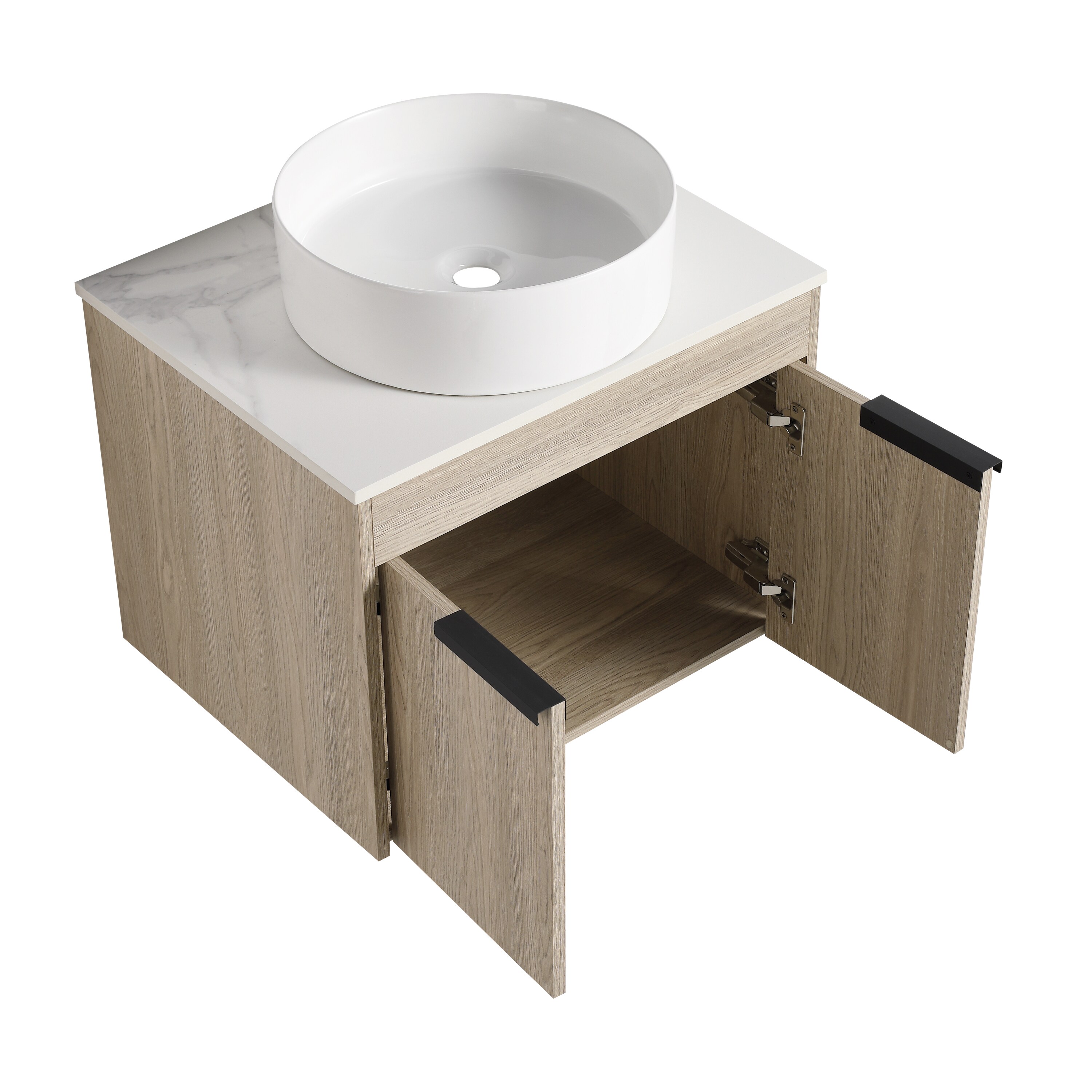 Tatayosi 36 inch Modern Design Float Bathroom Vanity With Ceramic Art ...