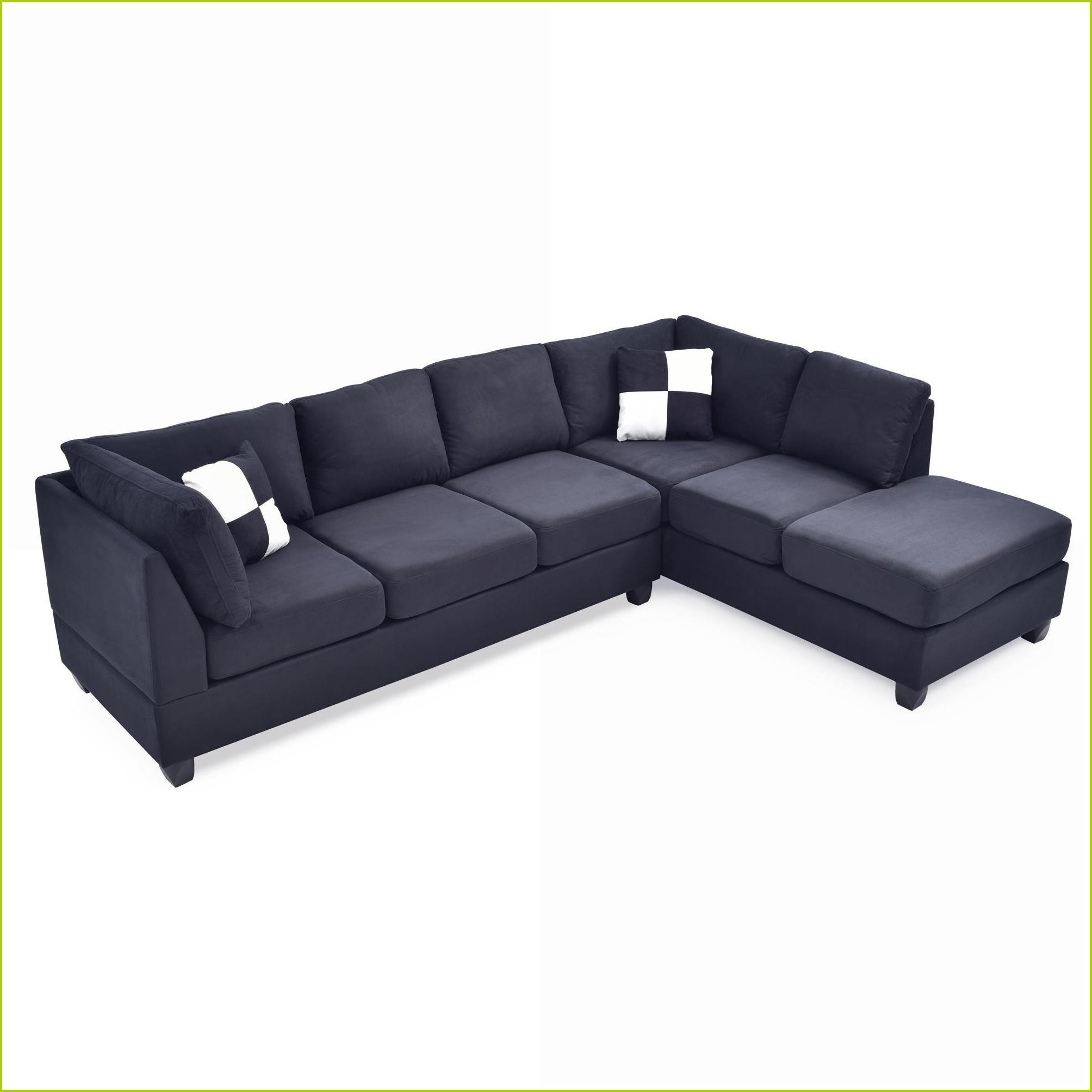 Watnature Sectional Sofa with Reversible Chaise No Ottoman Black ...