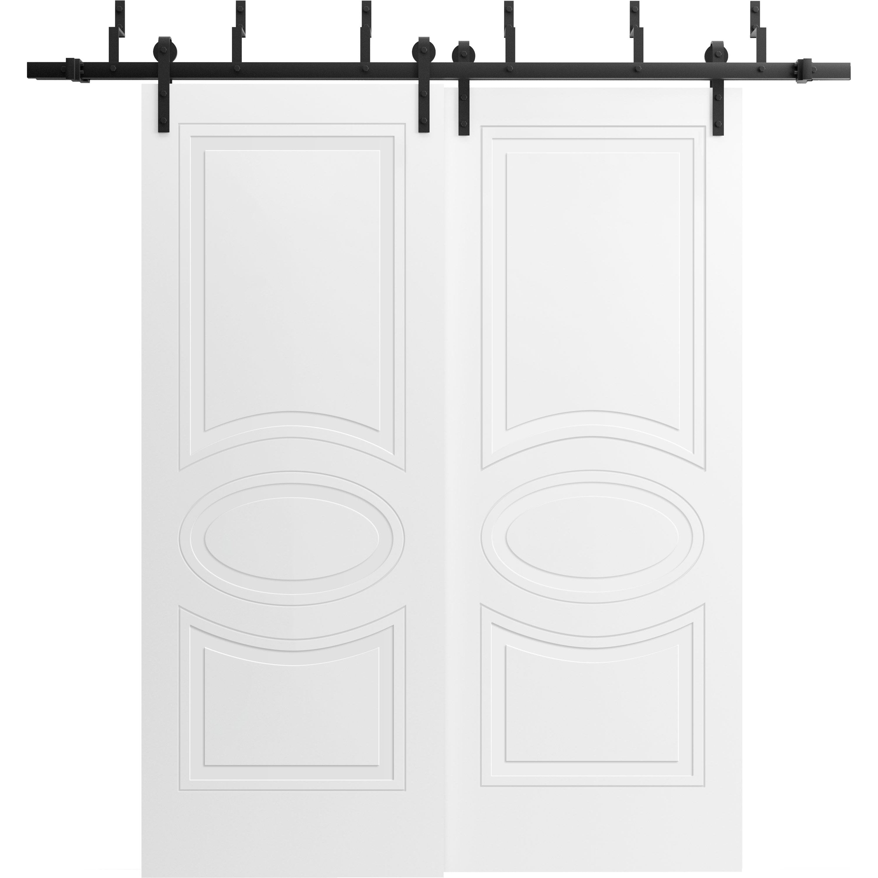 Vdom doors Interior Barn Bypass Doors - Mela 7001 Matte White - in the ...