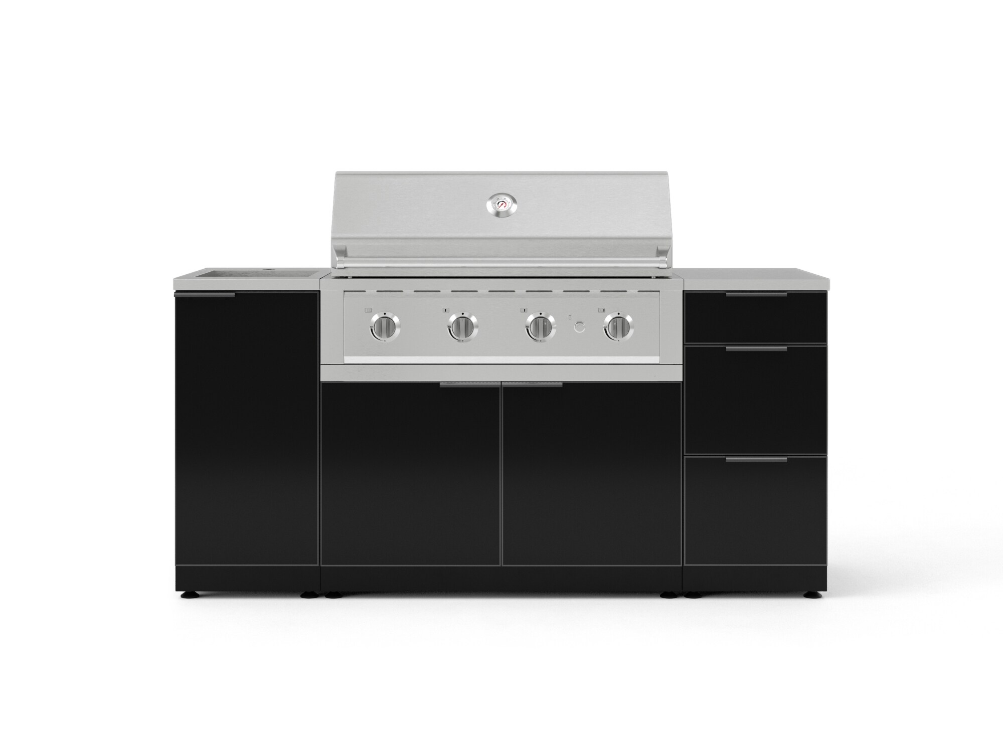 NewAge Products Classic Series 72-in W Black Powder-coated aluminum ...