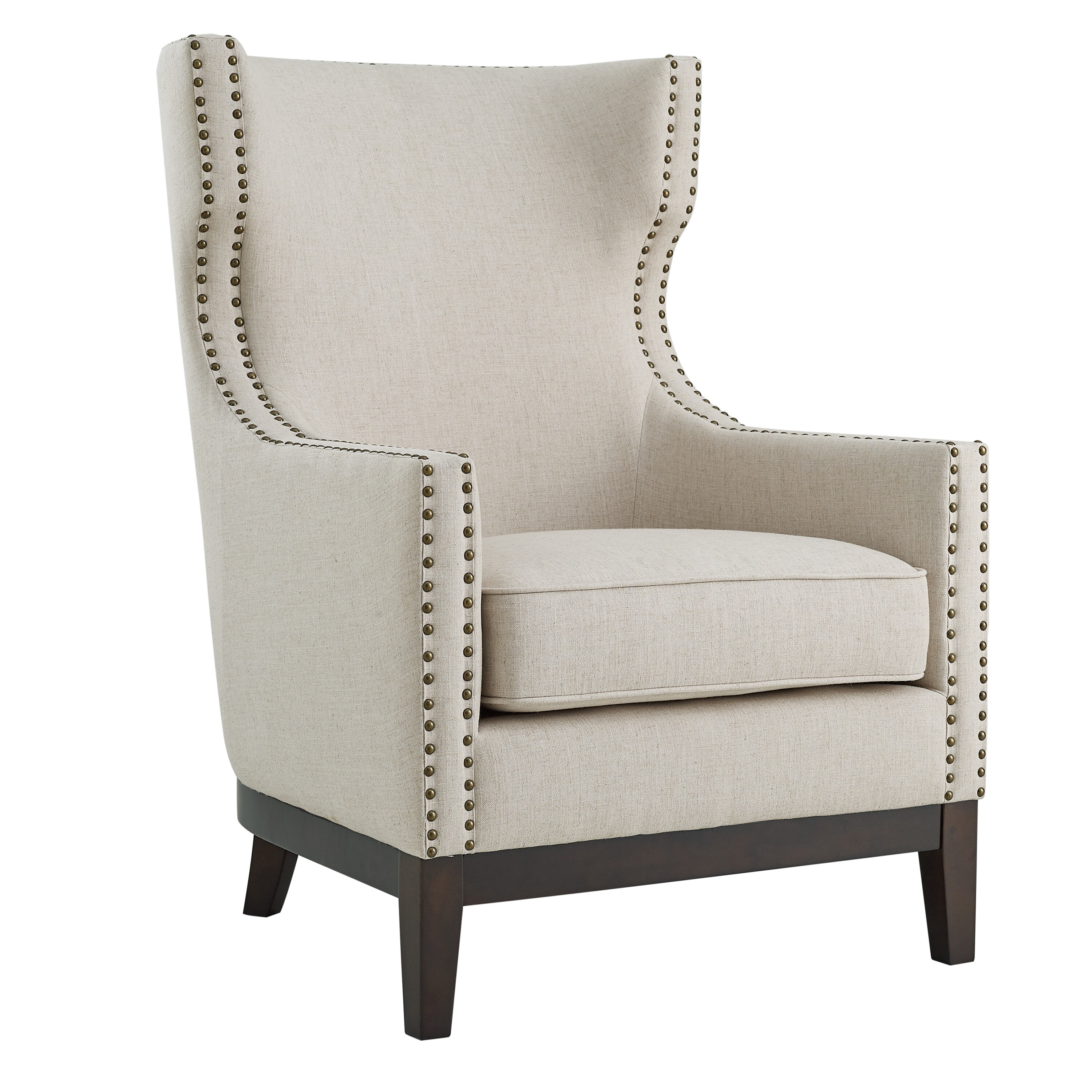 Steve Silver Roswell 29-in W Casual Tan Linen Accent Armchair in the ...