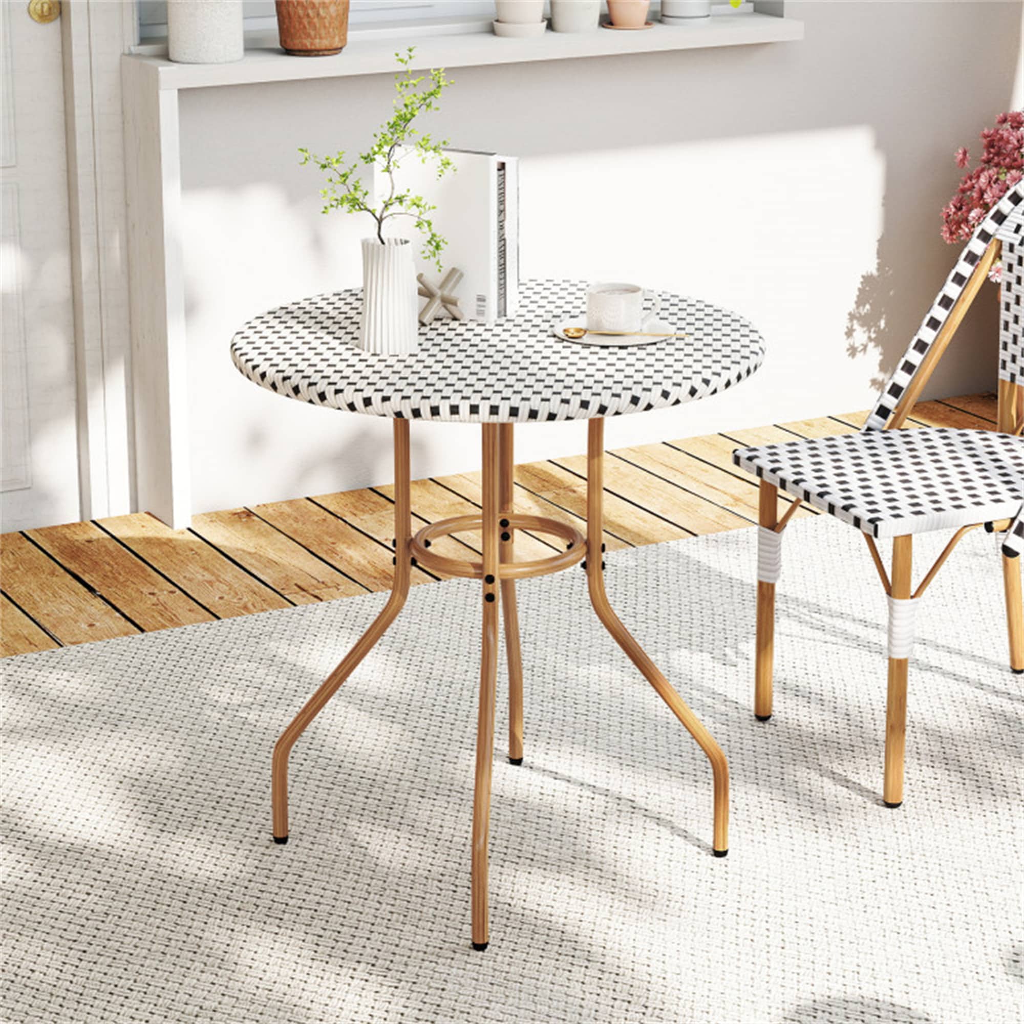 Round-Shaped-Table Rattan Patio Tables at Lowes.com