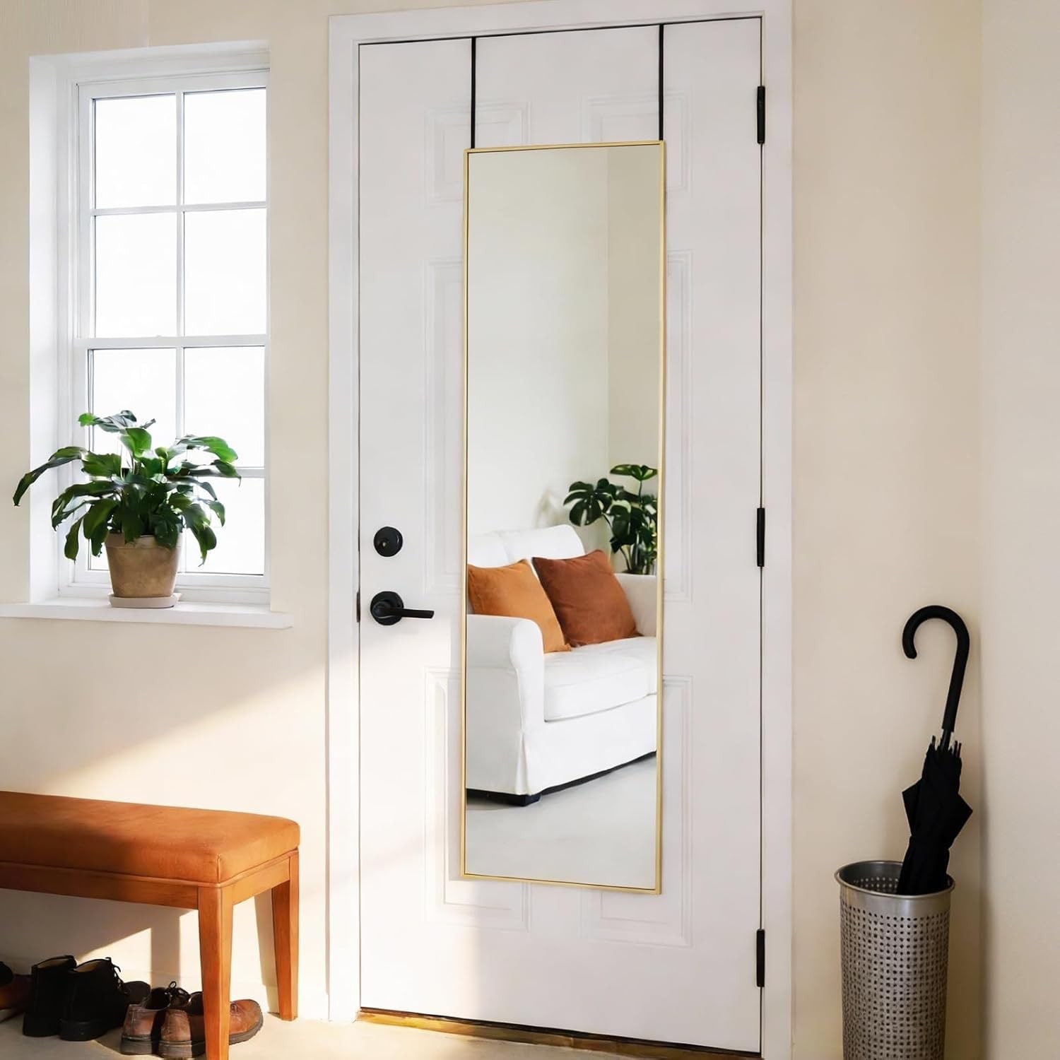 GlasFlength Full Length Mirror 14-Inch x 47-Inch Floor Standing Wall ...