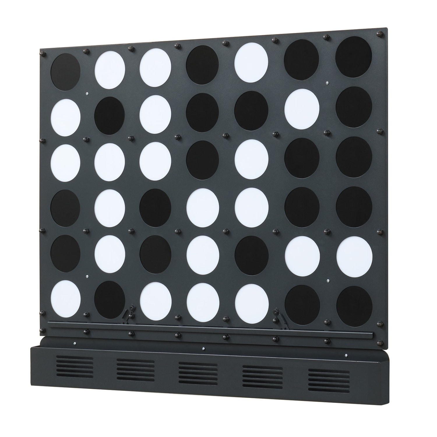 Slickblue Black/Brown Wall Mounted Connect Four Game with Metal Frame ...