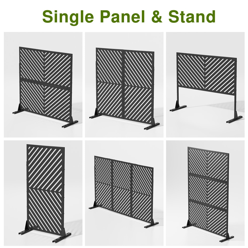 Wooakway Garden Trellis Panel Metal Privacy Screen Weather Resistant ...