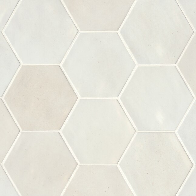 Bedrosians Celine White 4 In X 6 In Glossy Porcelain Subway Floor And