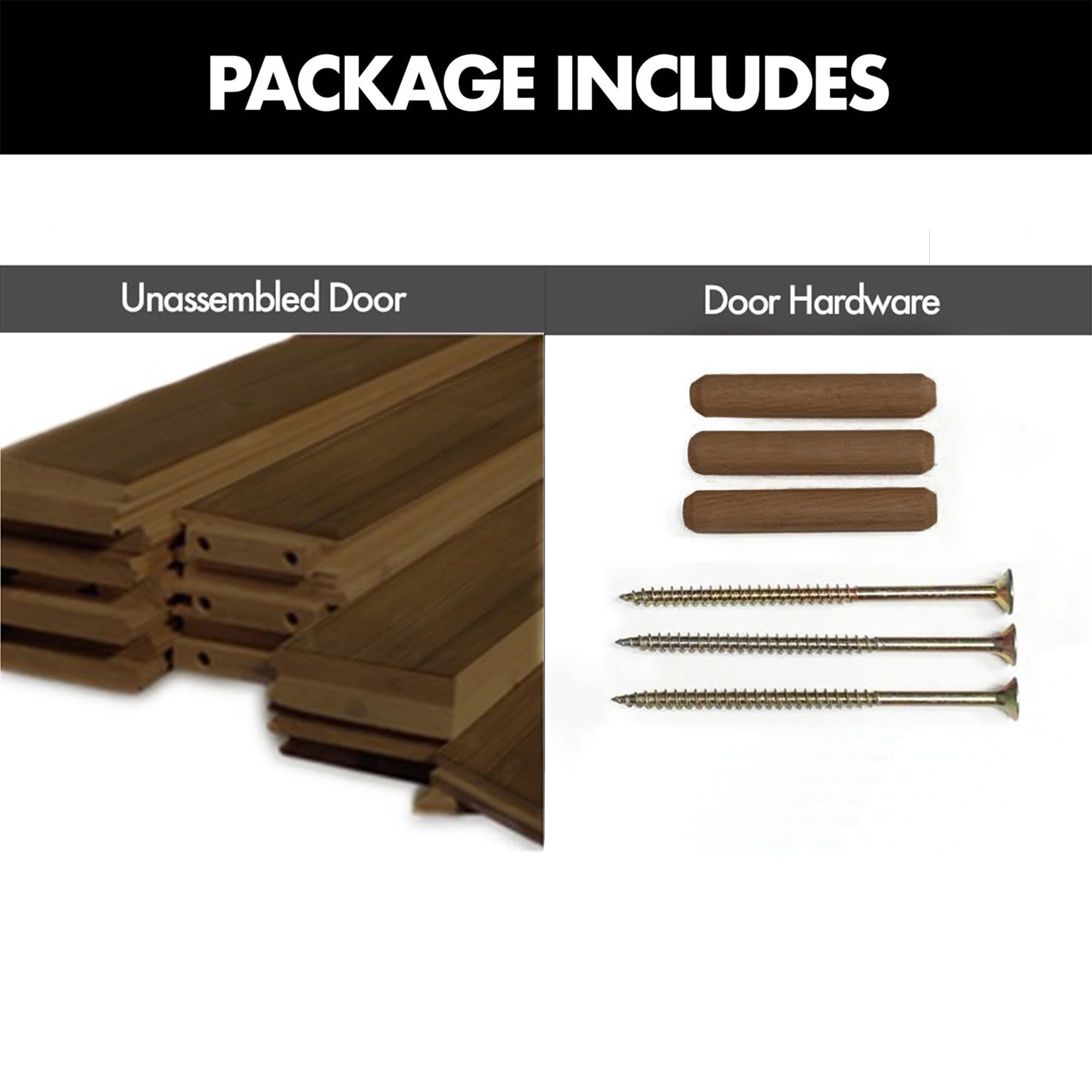 HOMACER ST 50 in. x 80 in. C-Panel Dark Walnut Vertical Stripe Design ...