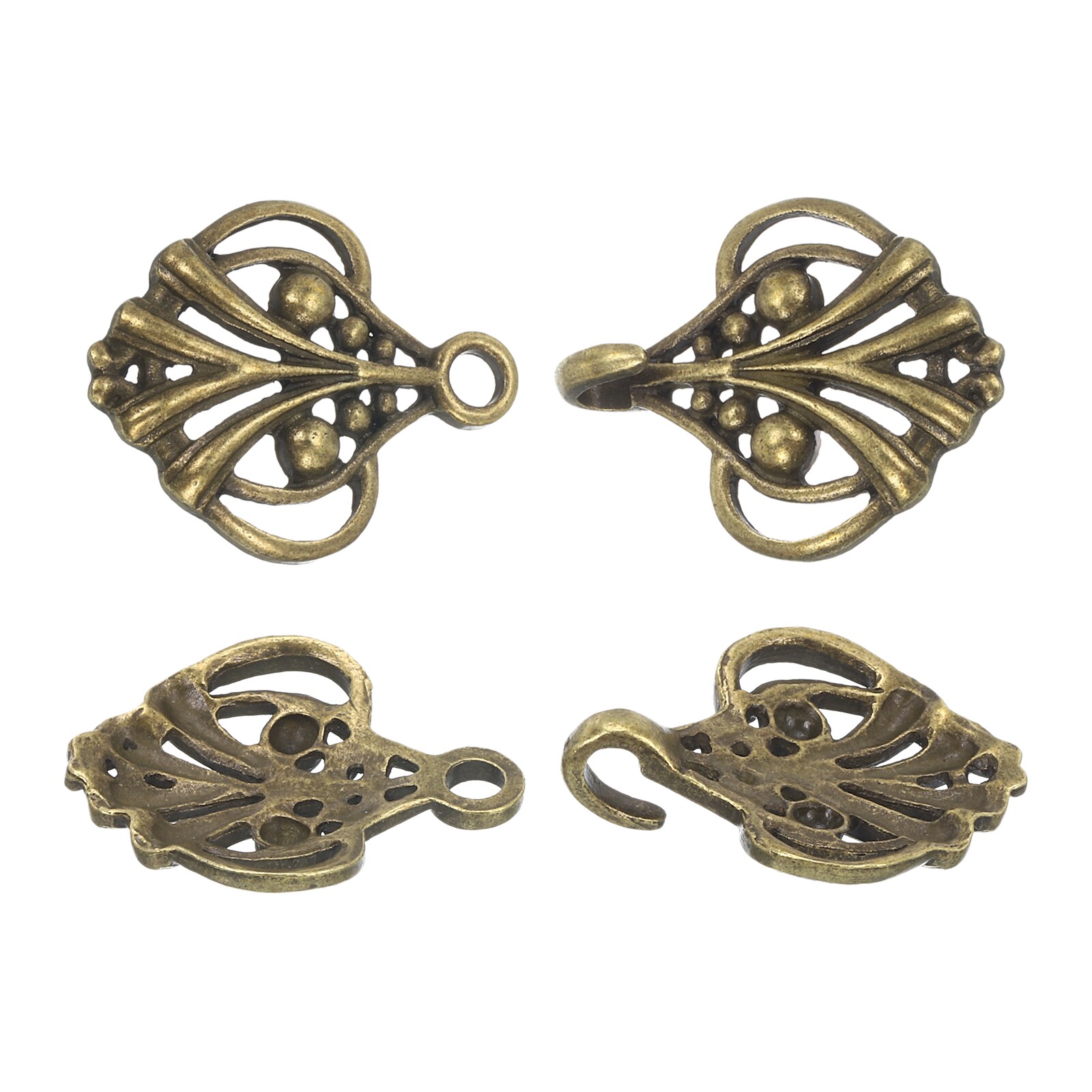 Unique Bargains Cloak Clasp 2 Pairs Sew on Hooks and Eyes Vintage Cape ...