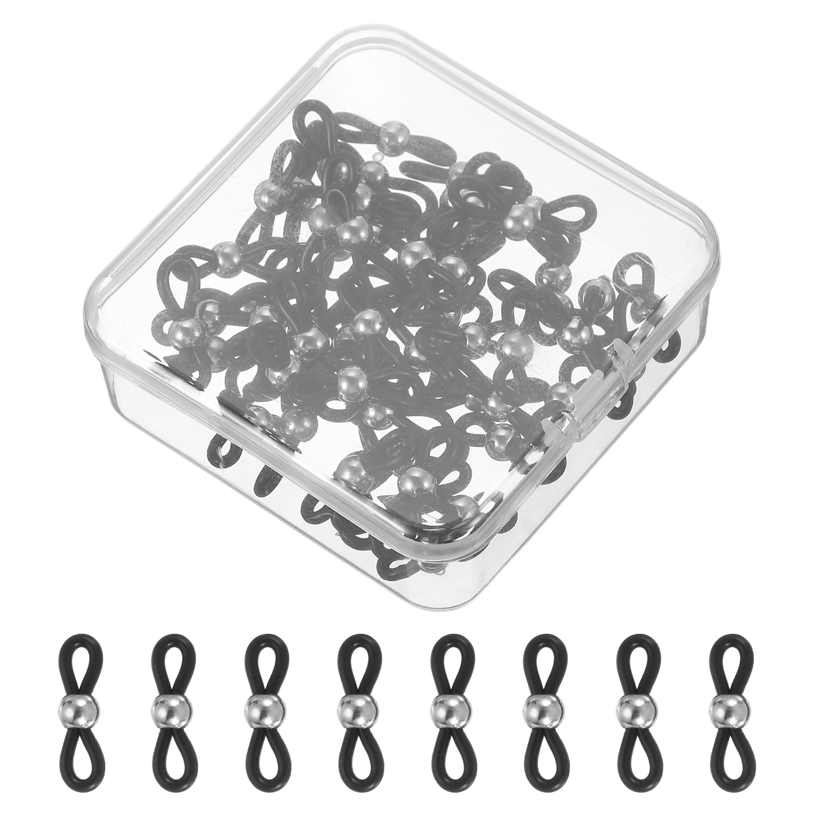 PATIKIL Eyeglass Chain End 60pcs Adjustable Round Eyeglass Connector ...