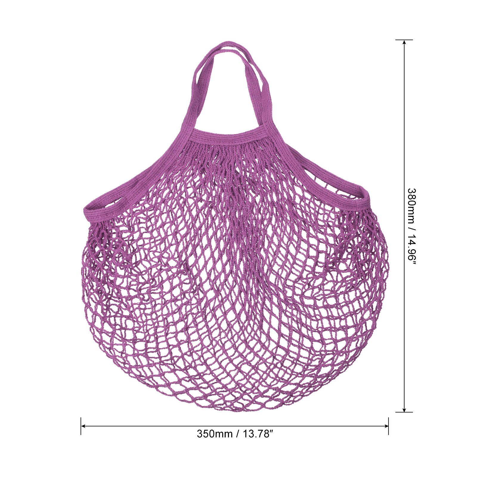 Unique Bargains Cotton Mesh Bag 15x13.8inch Reusable Washable Mesh Net ...