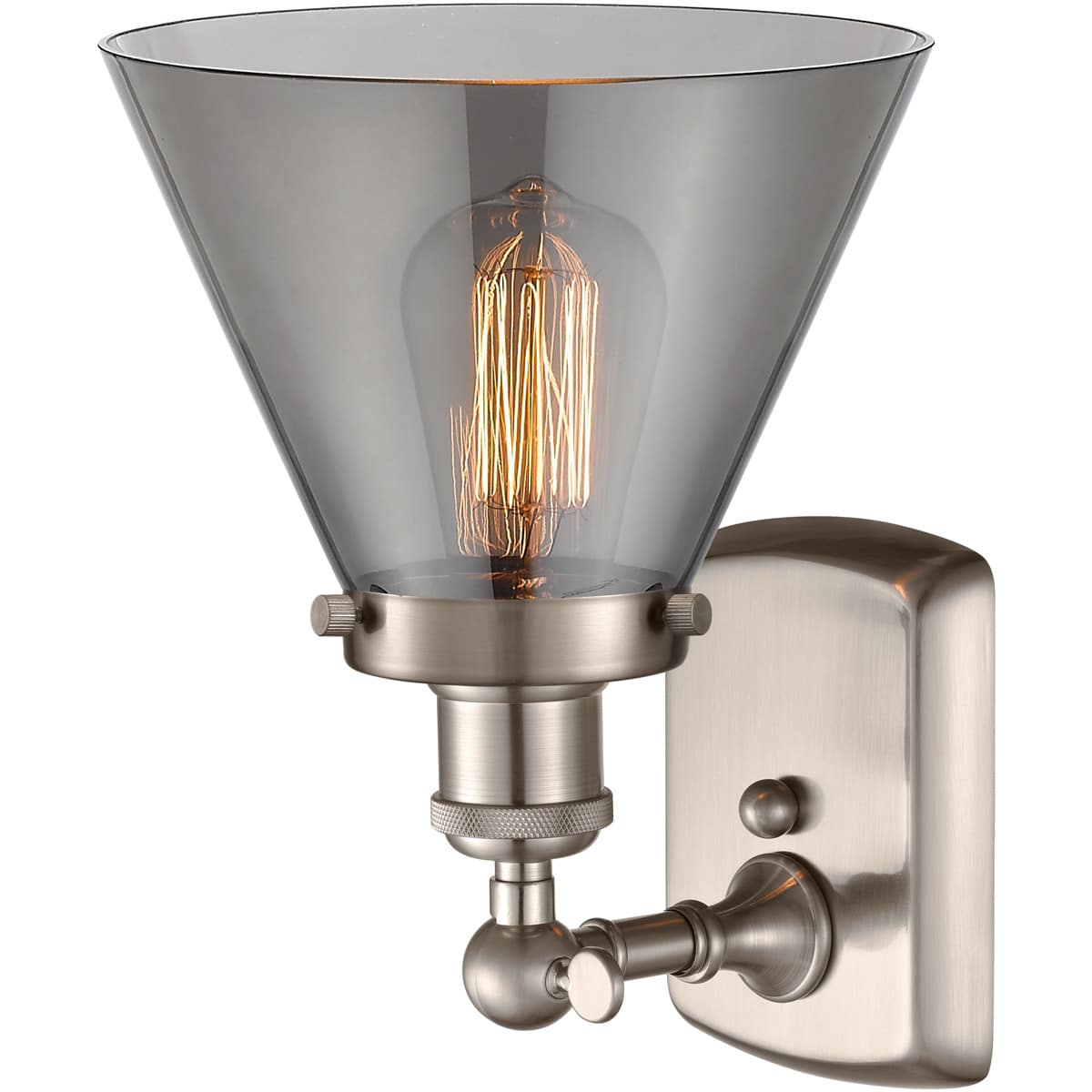 Innovations Lighting 916-1W-SN-G43 Ballston Large Cone Wall Sconce ...