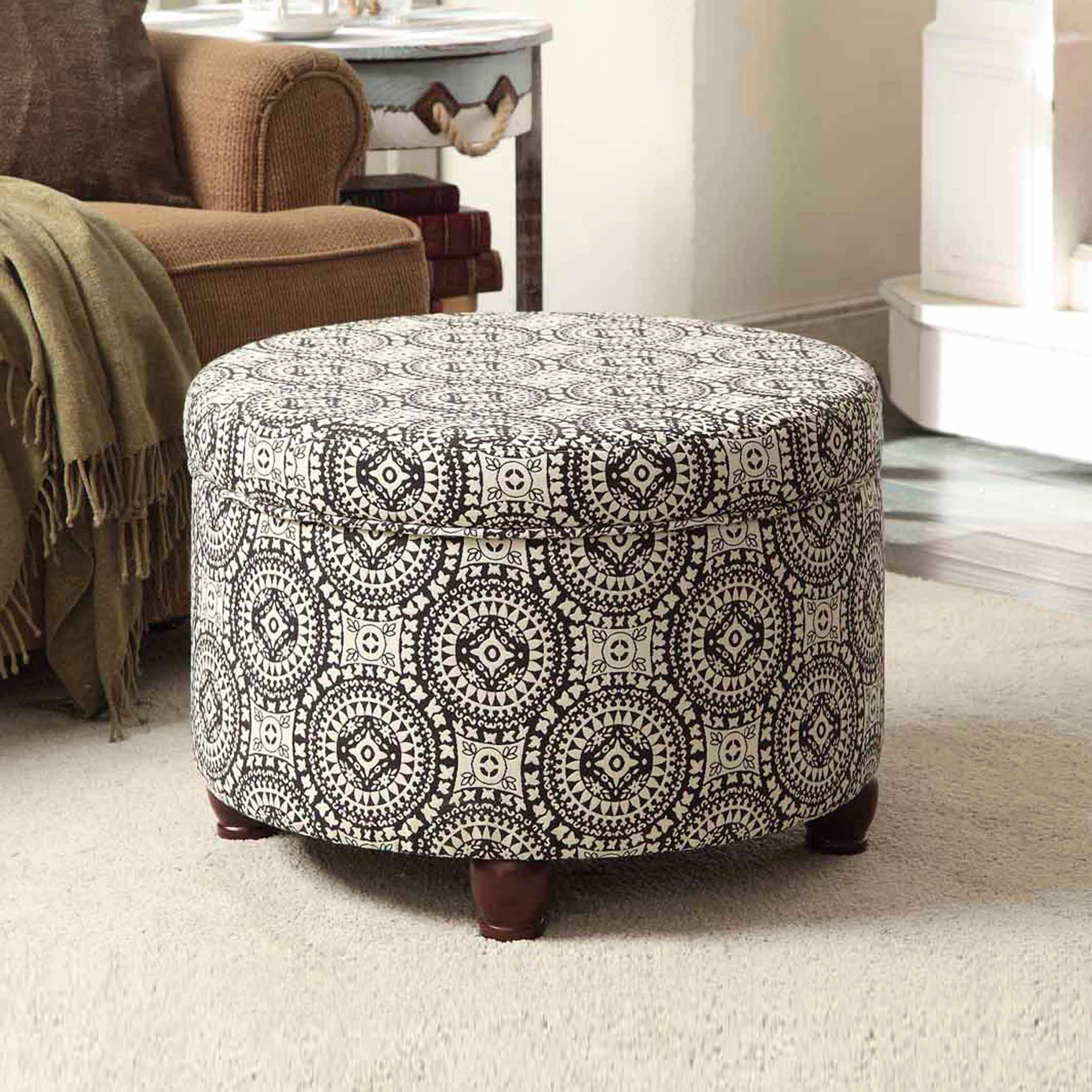 HomePop Storage Ottoman in the Ottomans & Poufs department at Lowes.com