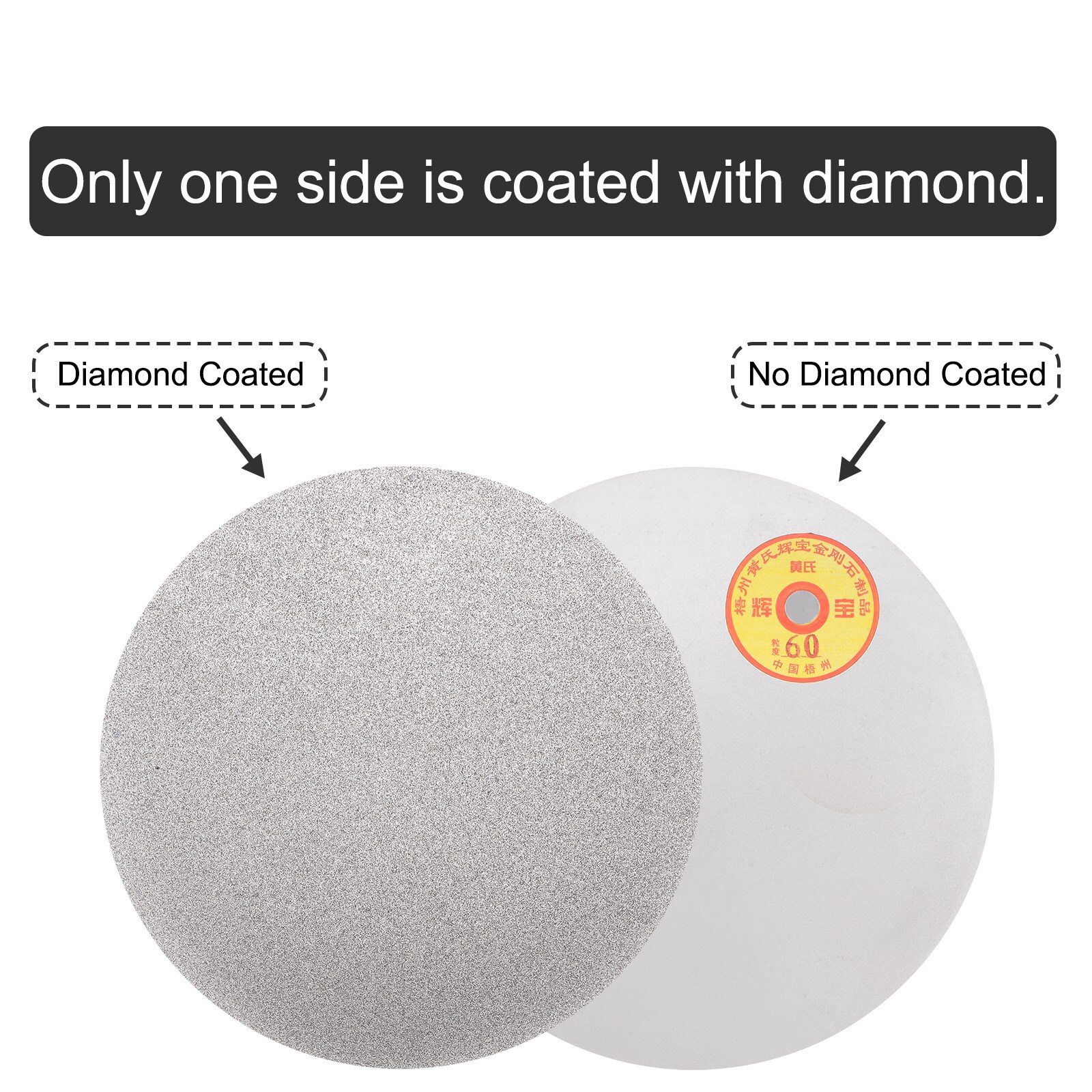 Unique Bargains Diamond Sanding Grinding Disc 8-Inch (200mm) Grit 60 No ...
