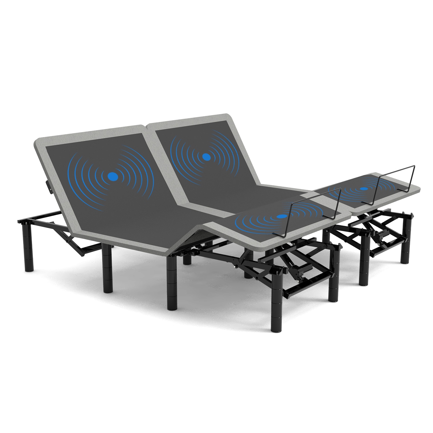 LOVMOR Split King Adjustable Bed Frame Massage Head Foot Incline Remote ...