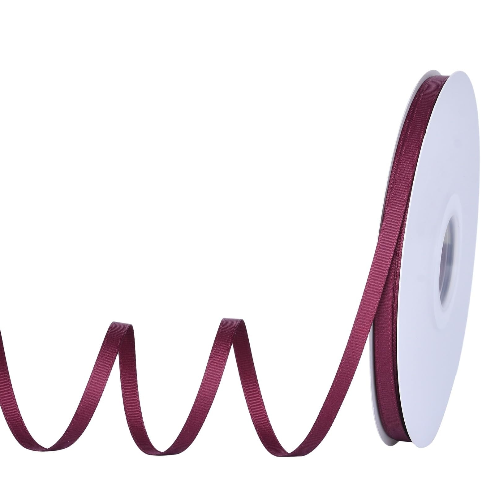 Afoxsos Burgundy Grosgrain Ribbon Quarter Inch 50 Yards Roll Dark Red ...