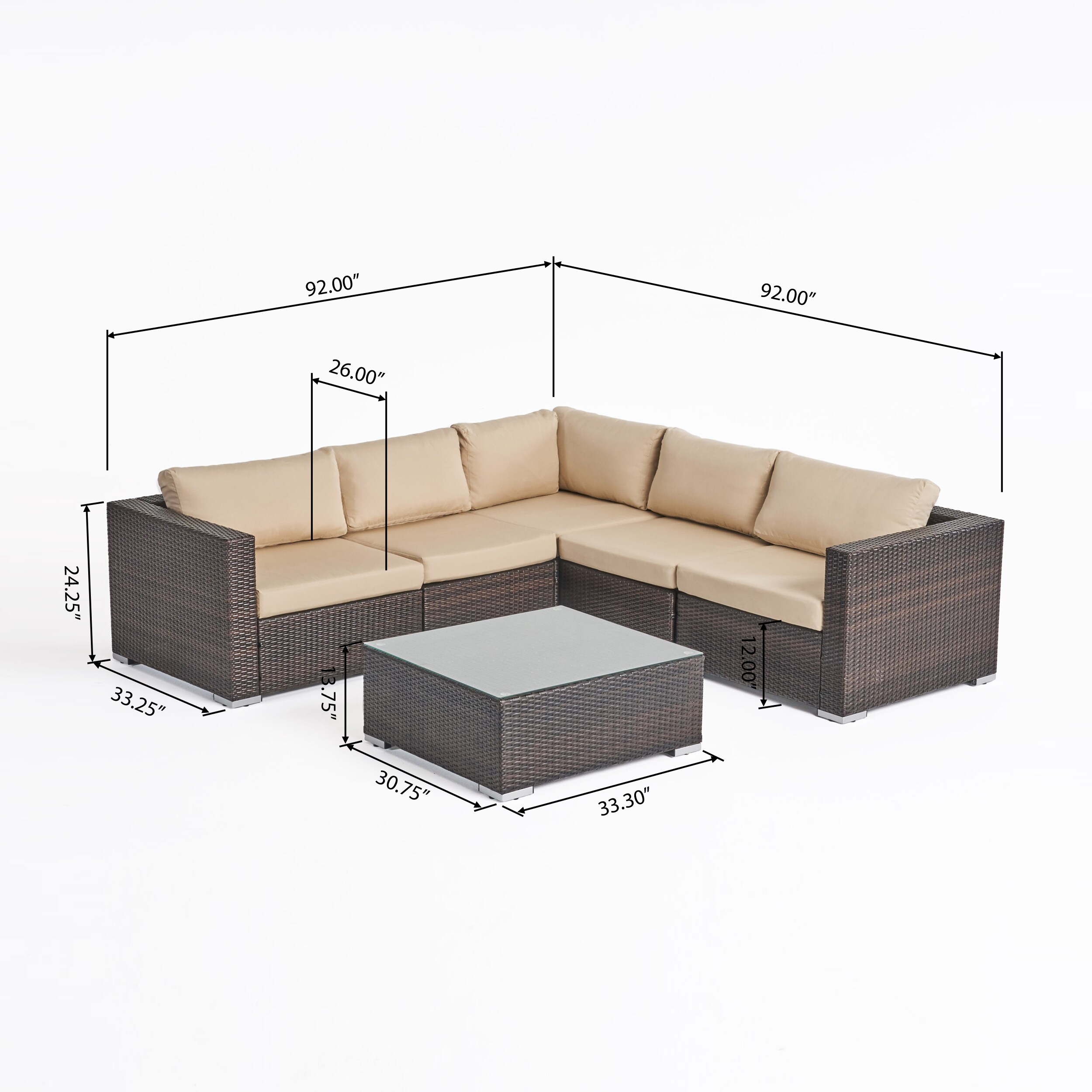 Christopher Knight Home Santa Rosa Outdoor 6 piece Wicker Seating ...
