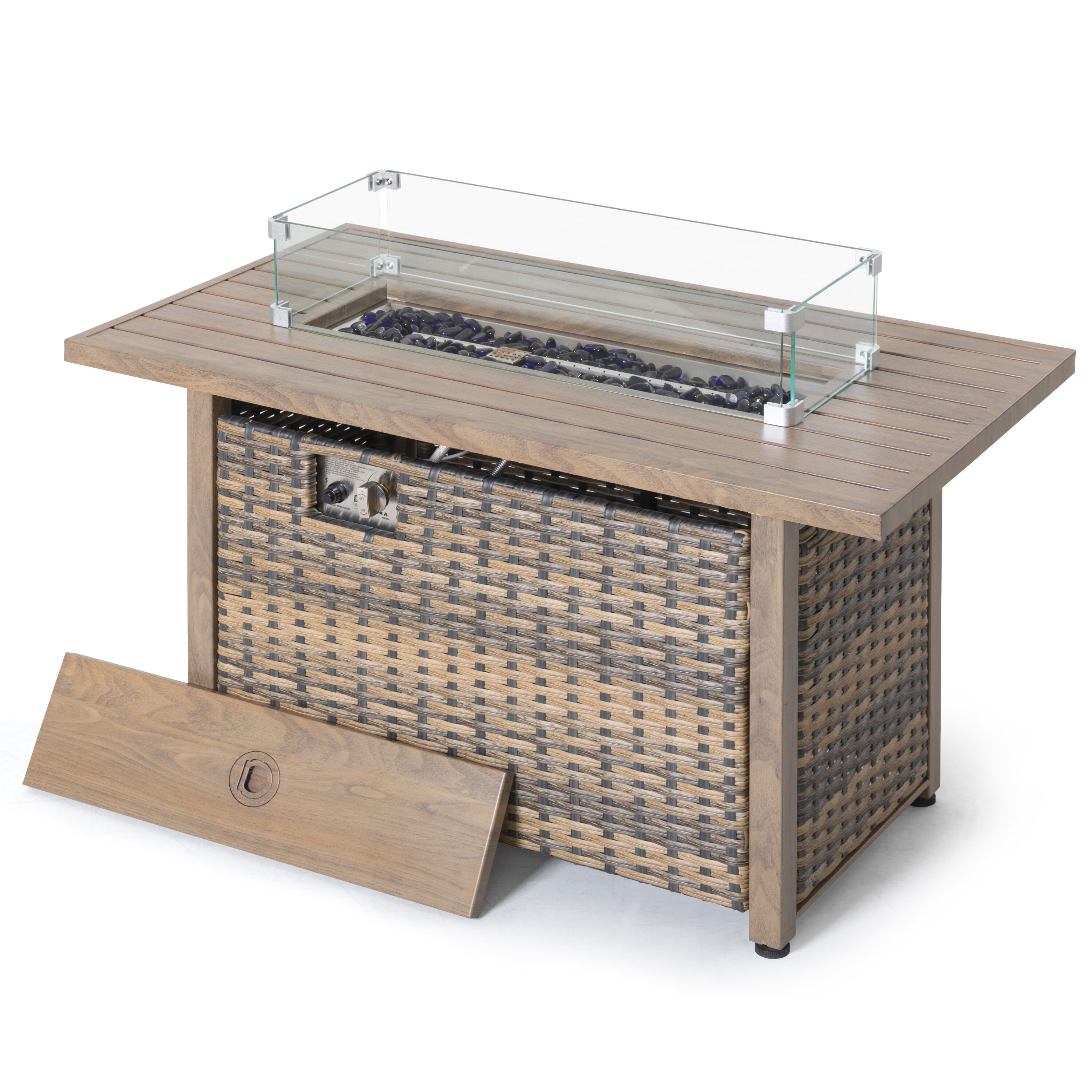 Fire pit with wind guard Gas Fire Pits at Lowes.com