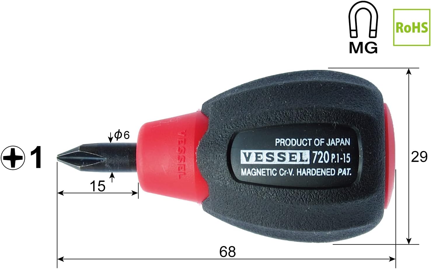 VESSEL Magnetic Phillips Screwdriver 720P115 at Lowes.com