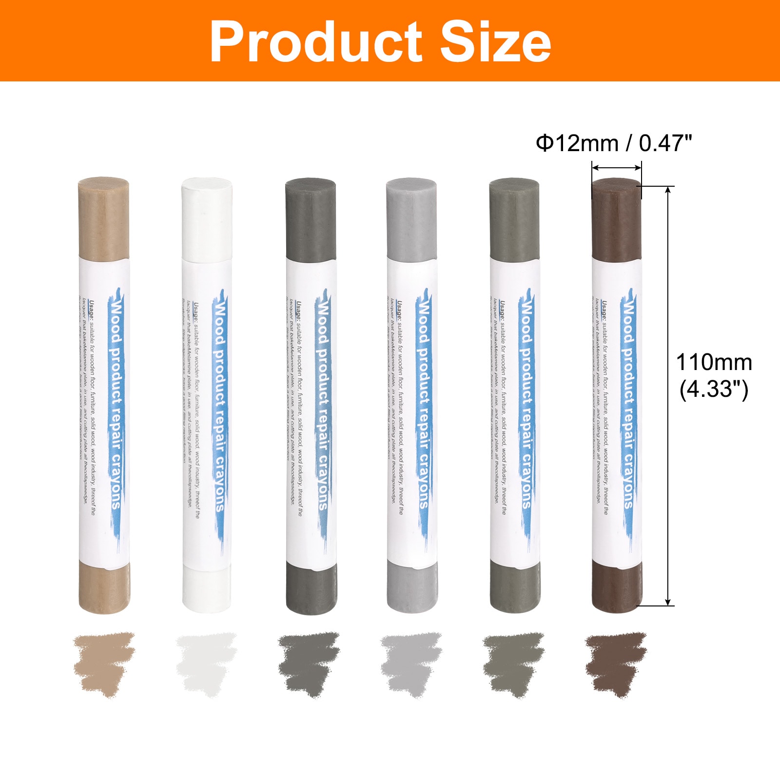 Harfington Wood Filler Sticks 6 Colors Wooden Wax Touch Up Furniture ...