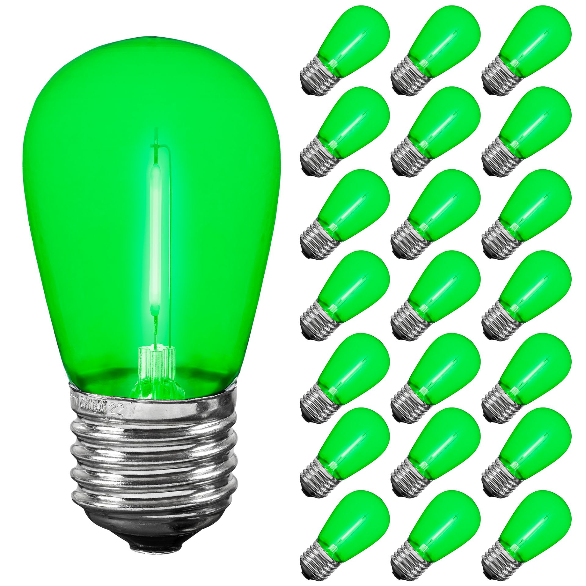 Novelty Lights 5 Pack S14 String Light Replacement Bulbs LED Edison ...