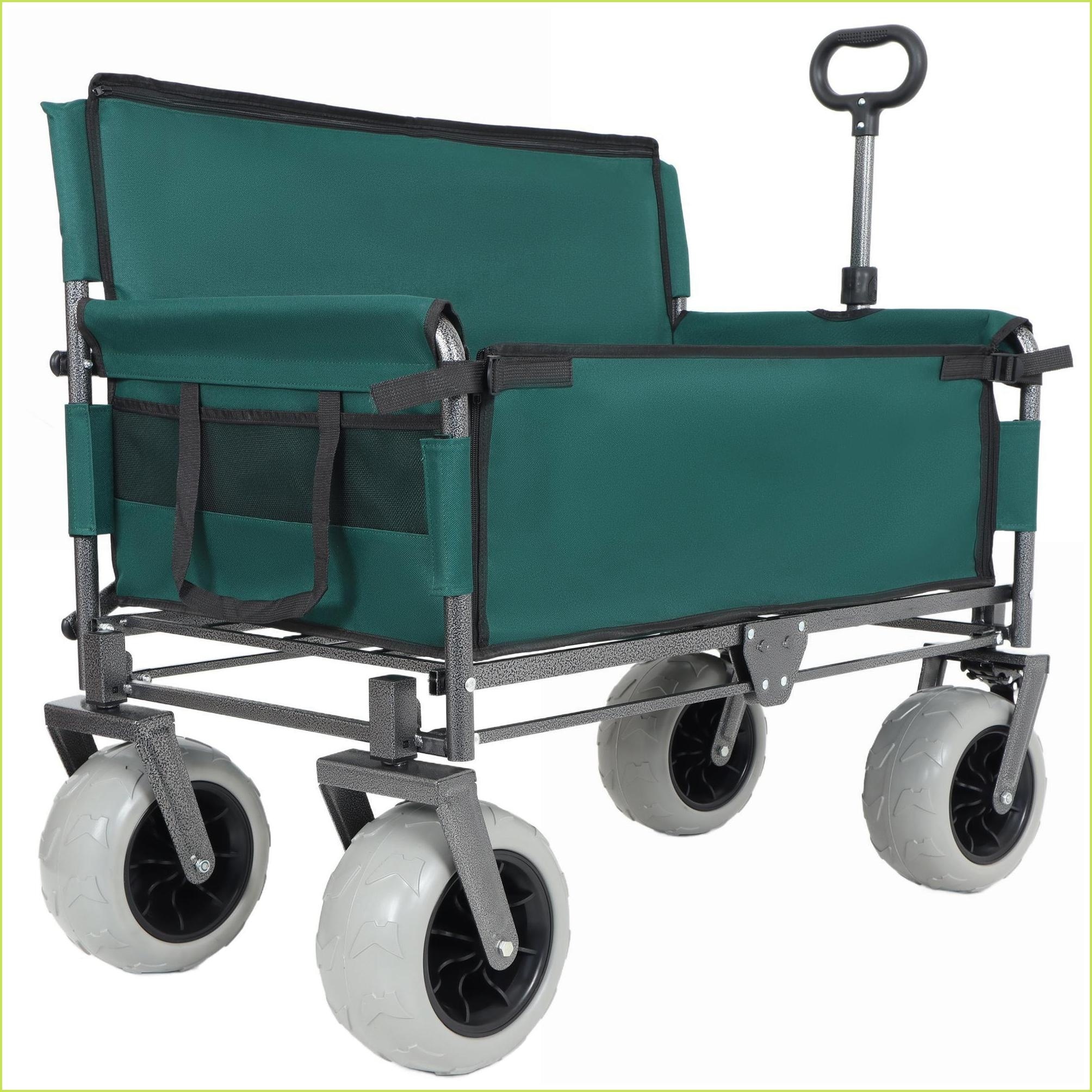 Watnature Collapsible Utility Wagon 3-in-1 Folding Bench Seat 500lbs ...