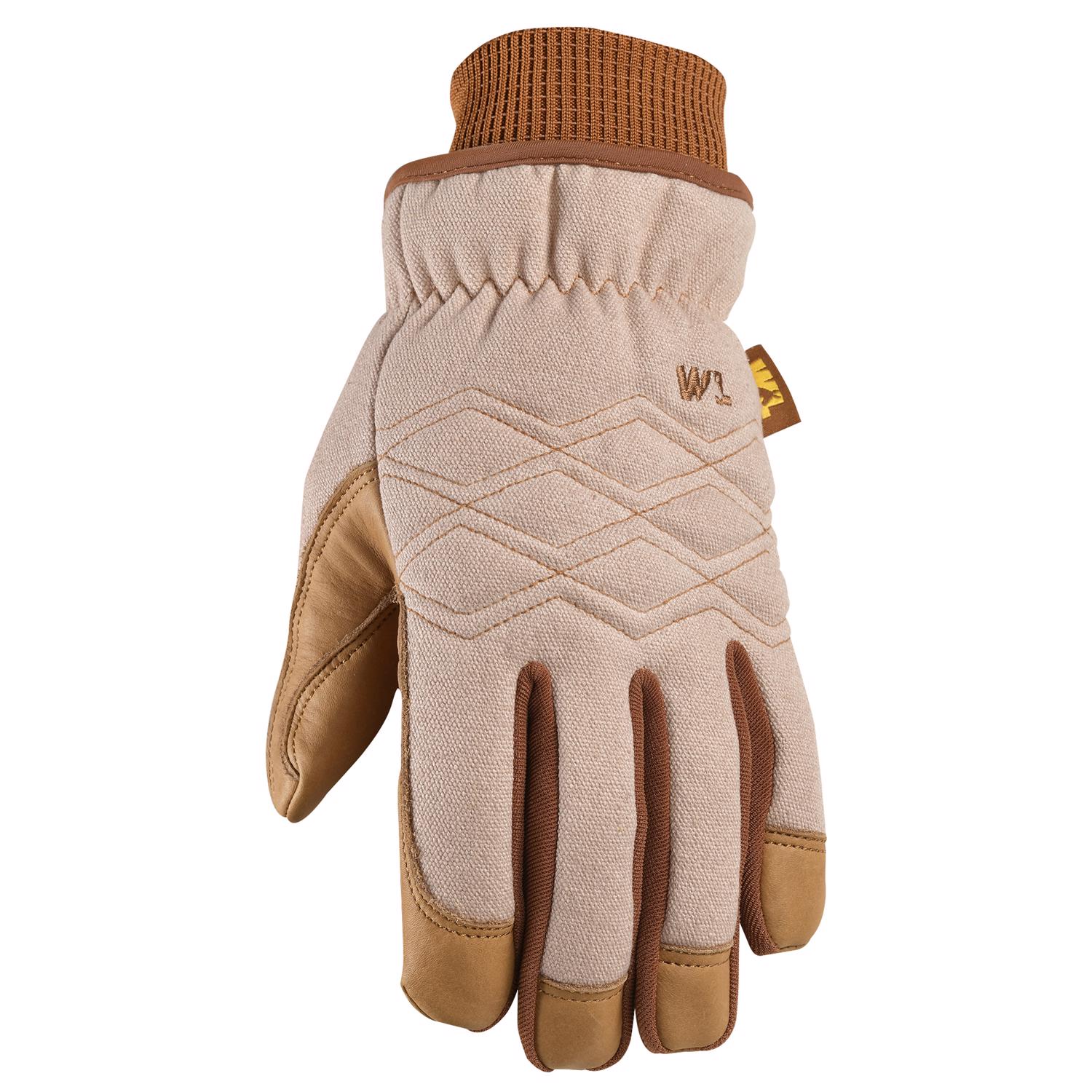 Wells Lamont HydraHyde Women's Indoor/Outdoor Canvas Work Gloves Brown ...