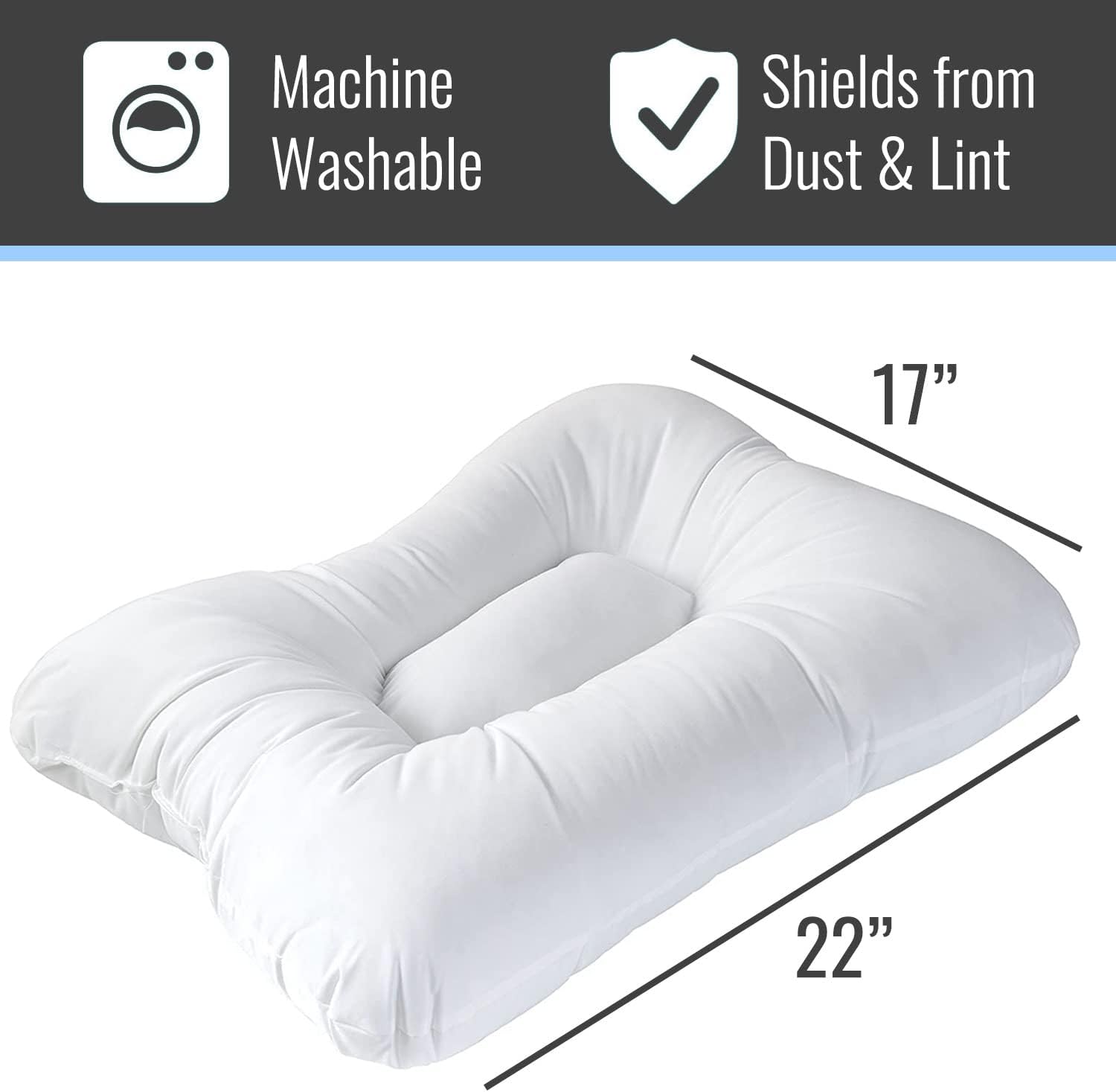 DMI 6-in x 27-in Polyester Fiber Rectangular Bed Wedge Pillow at Lowes.com