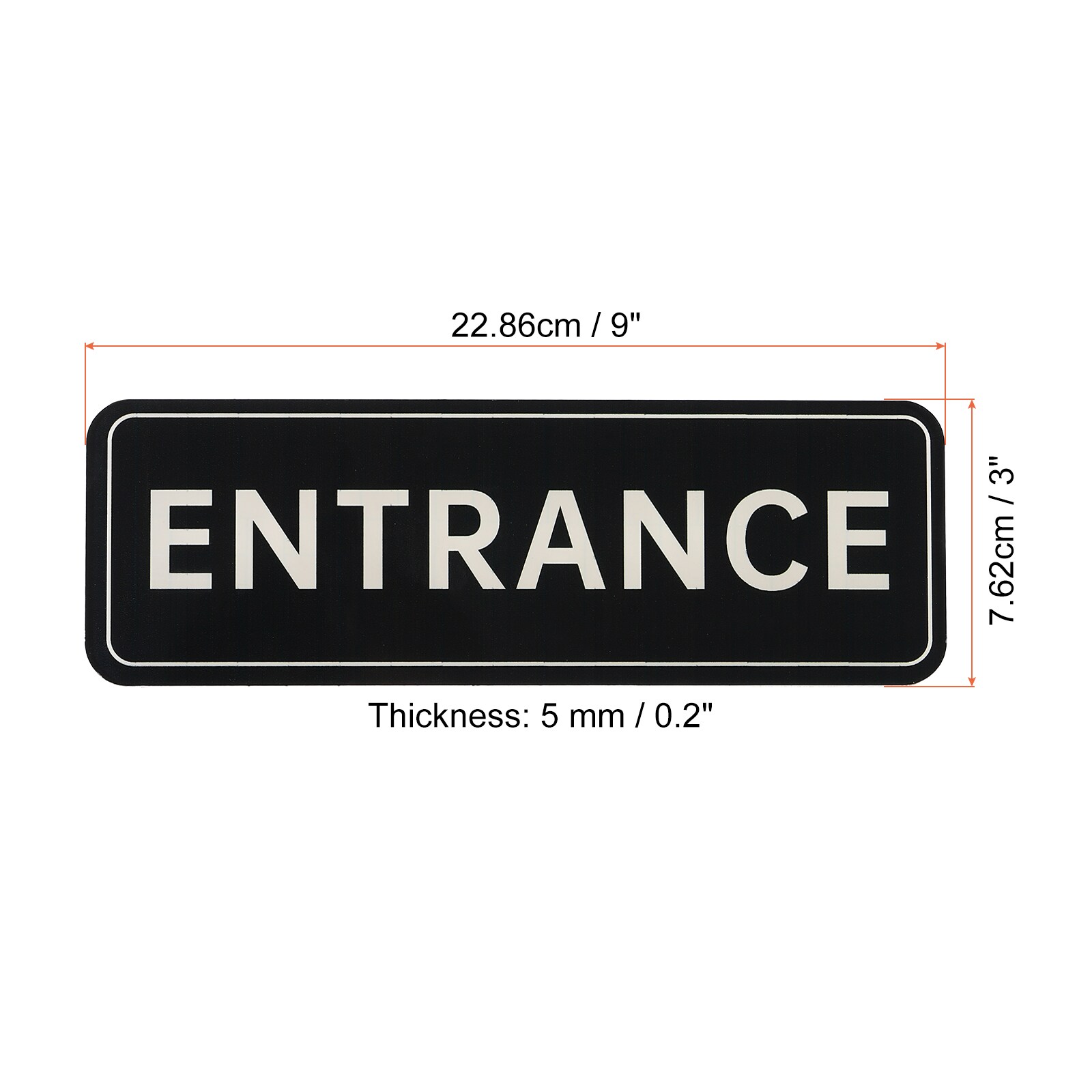 PATIKIL ENTRANCE Sign Acrylic 9 Inchx3 Inch Self Adhesive Door Sticker ...