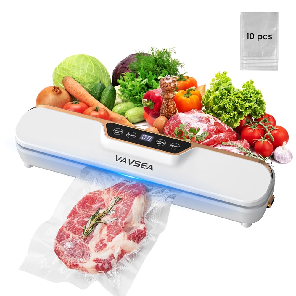 VAVSEA Vacuum Sealer 62Kpa Food Sealer Machines with 4 Modes Dry/Draw ...
