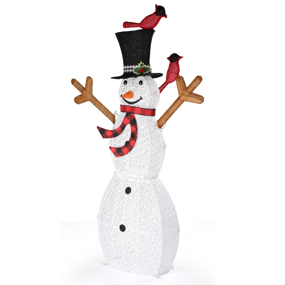 Upsimples 59in Lighted Christmas Snowman Decoration 170 White LEDs ...