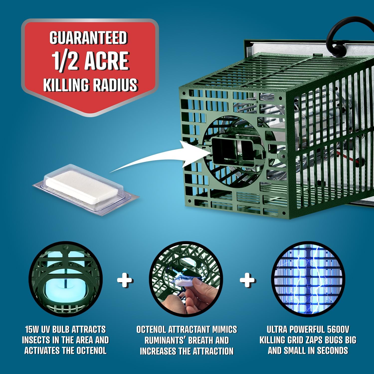 Flowtron Bug Zapper for 1 Acre Outdoor Fly and Mosquito Control with ...