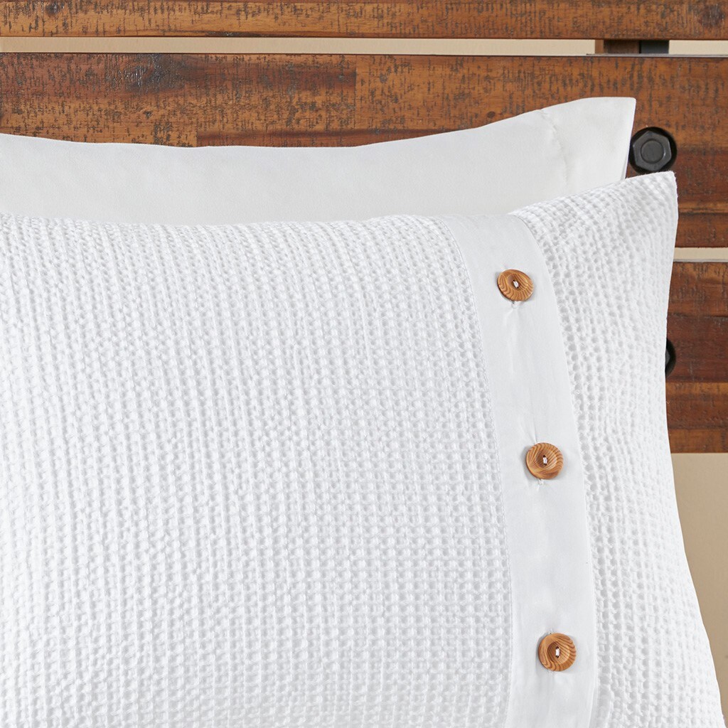 Tinyhomie 3 Piece Cotton Comforter set White Full/Queen in the Bedding ...
