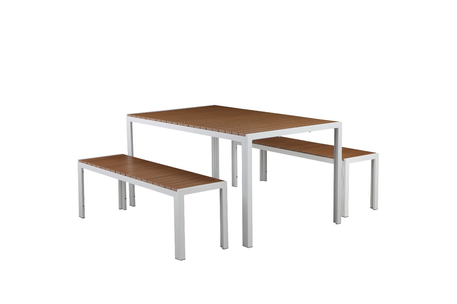 Benzara 30 in. H Plain and Contemporary Anodized White Aluminum Table ...