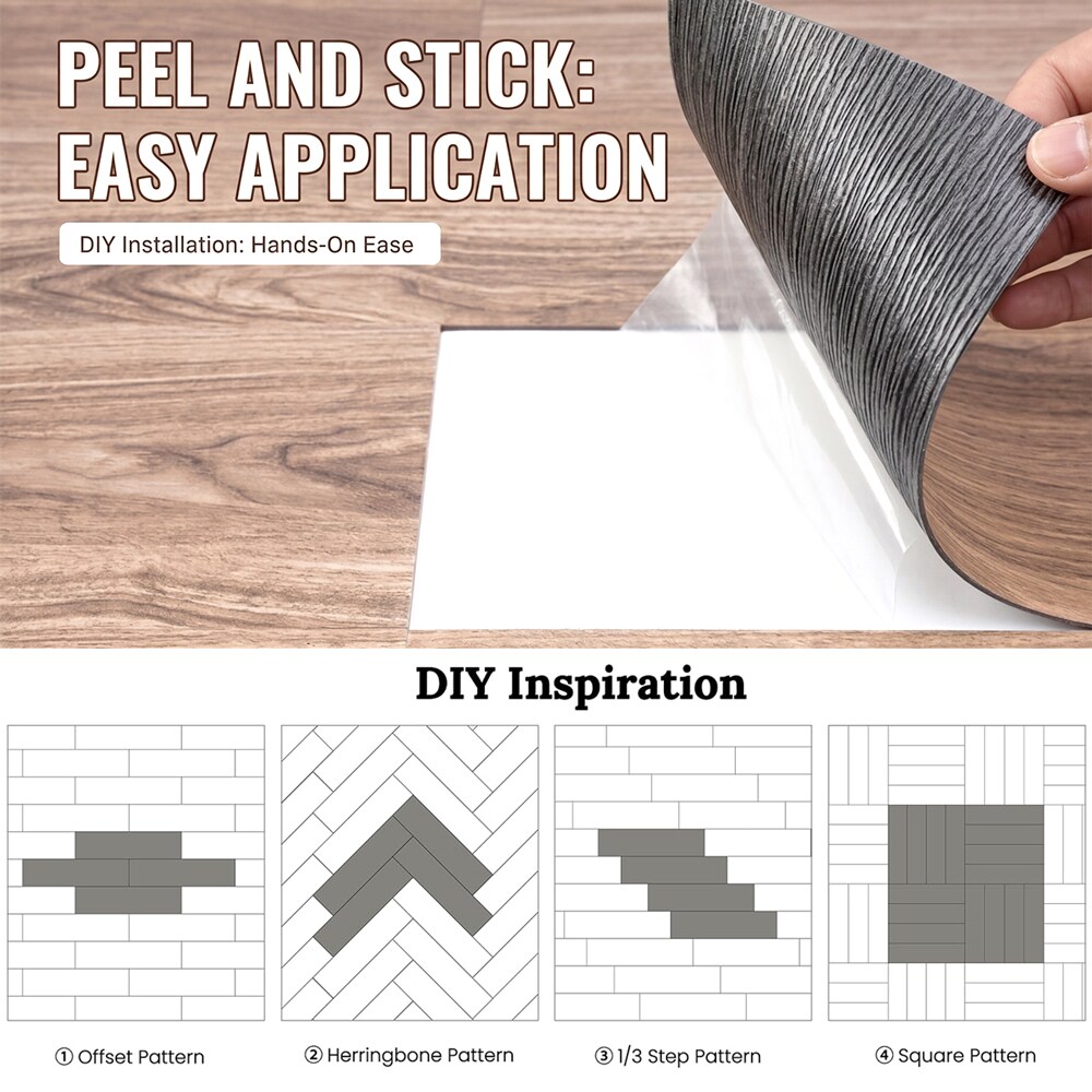 LITA (Sample) 2mm Thick 6-in W x 6-in L Peel and Stick Vinyl Plank ...