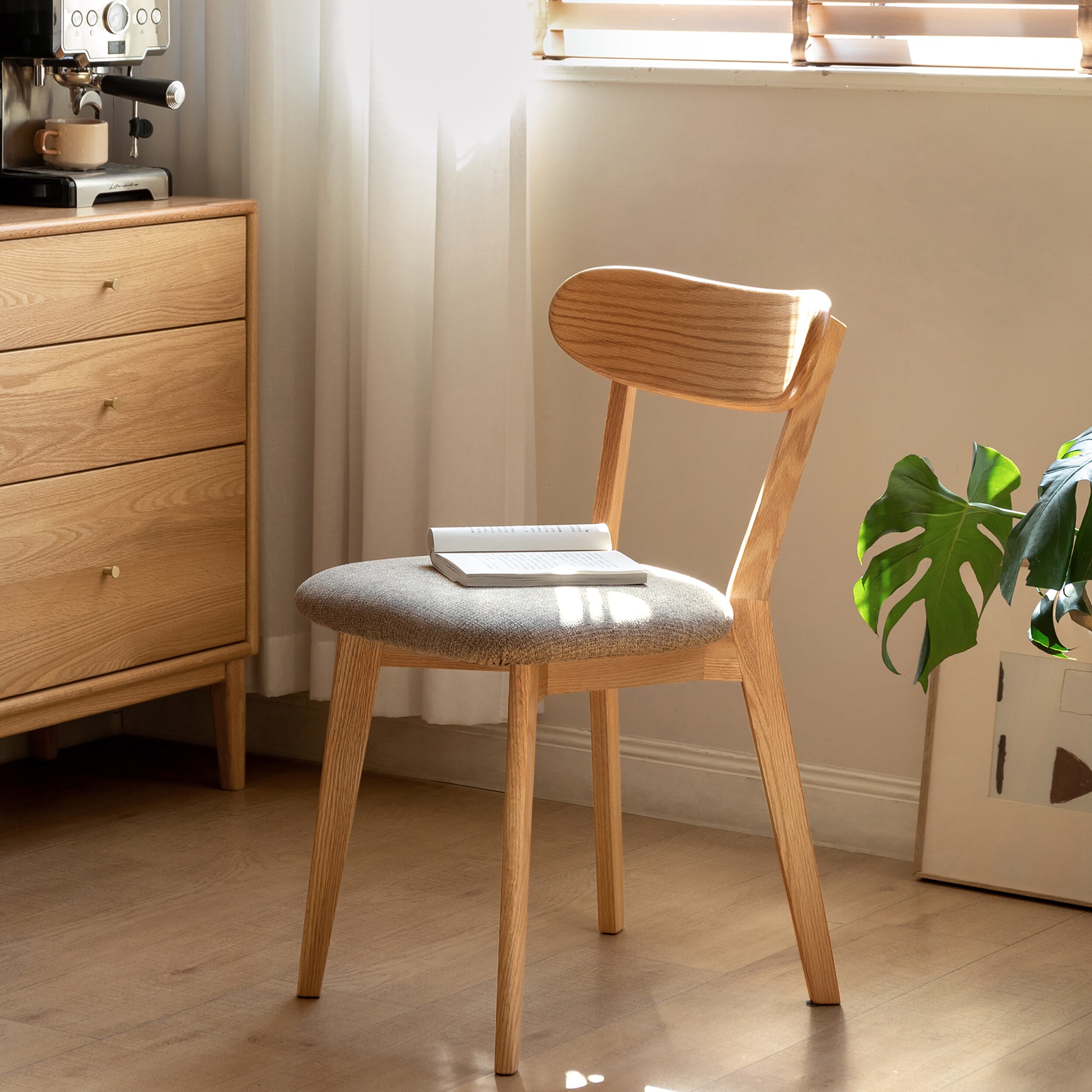 Moda Furnishings Giga Stackable Light Brown Wood Frame Stationary ...