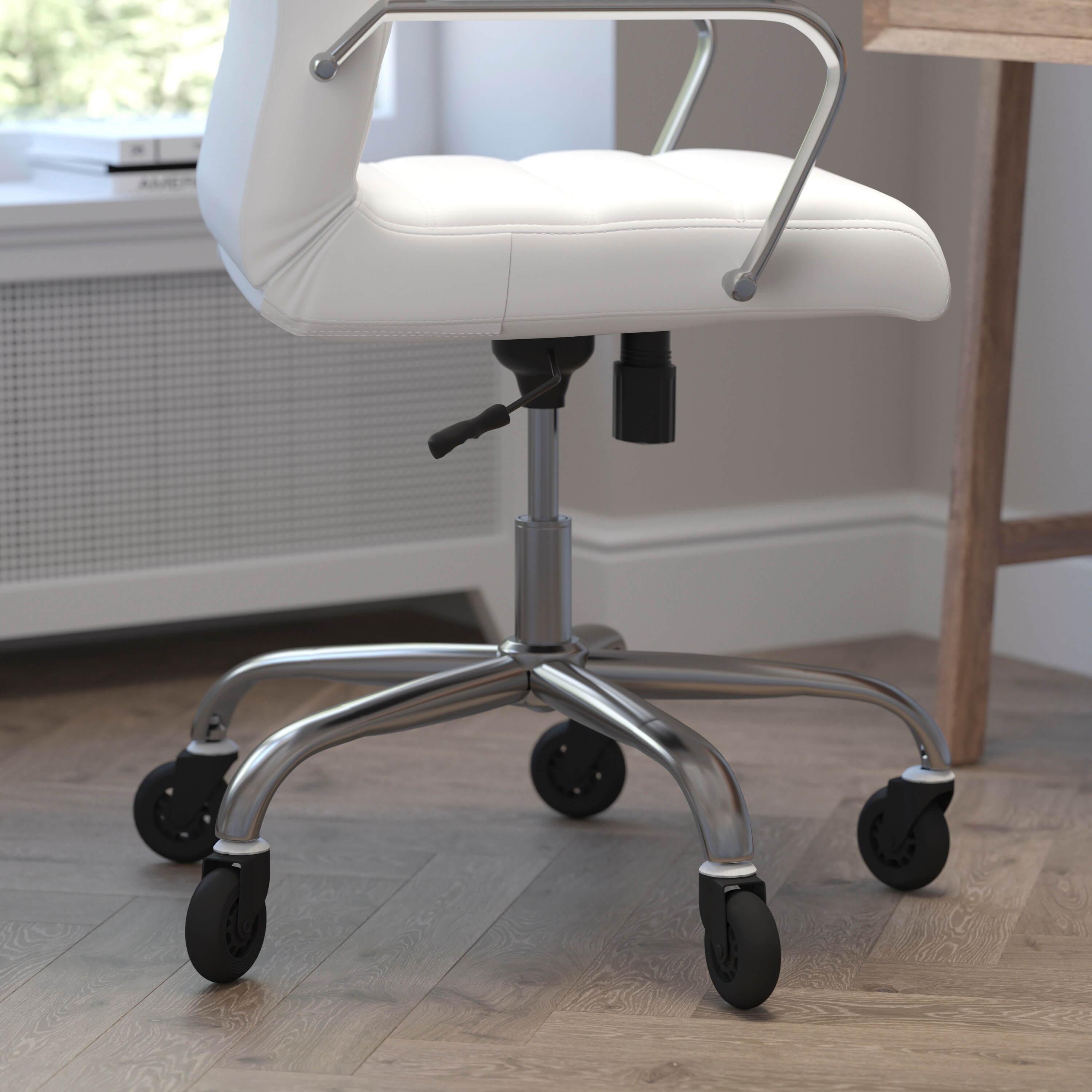 Flash Furniture Whitney High Back White LeatherSoft Executive Swivel ...