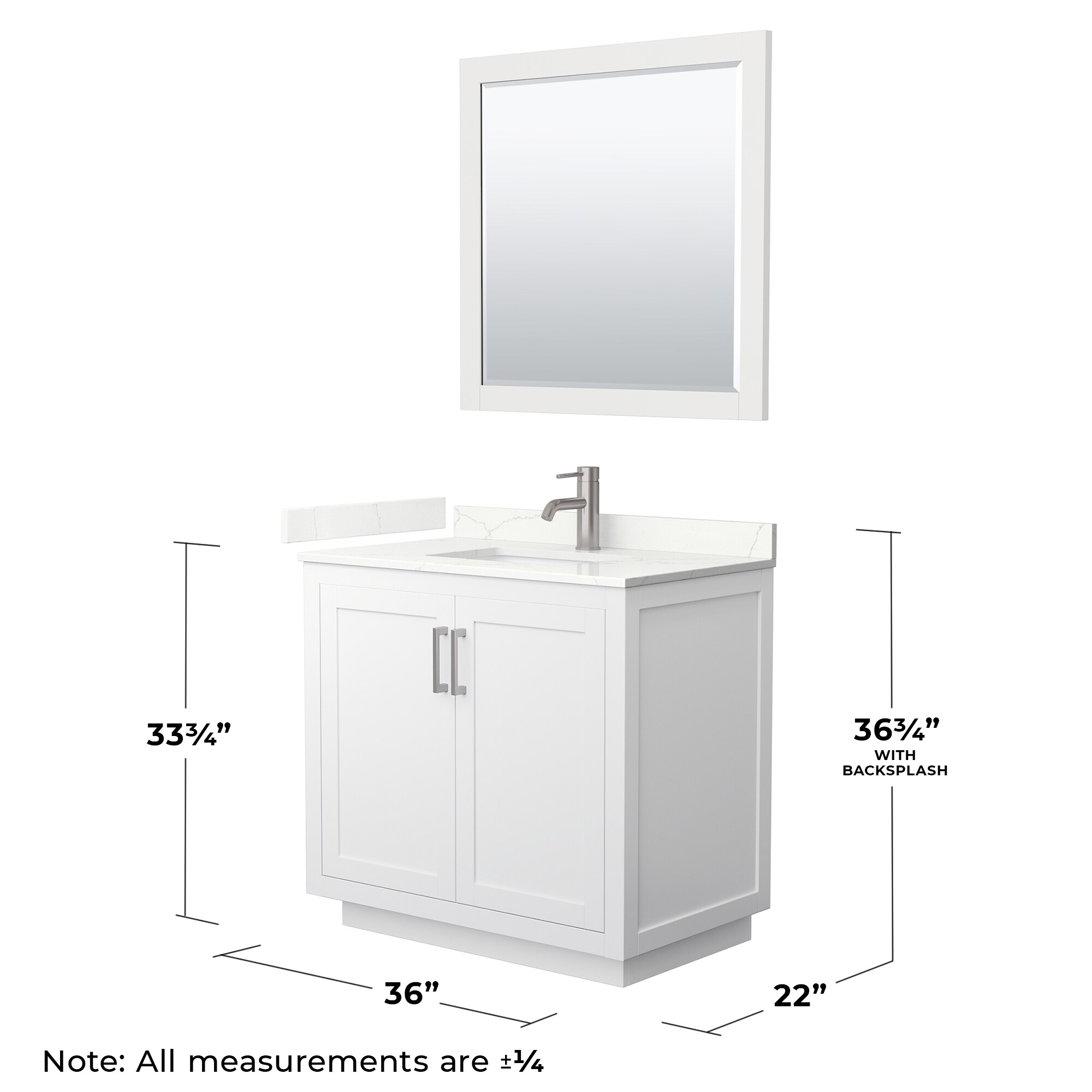 Wyndham Collection Miranda 36-in White Undermount Single Sink Bathroom ...