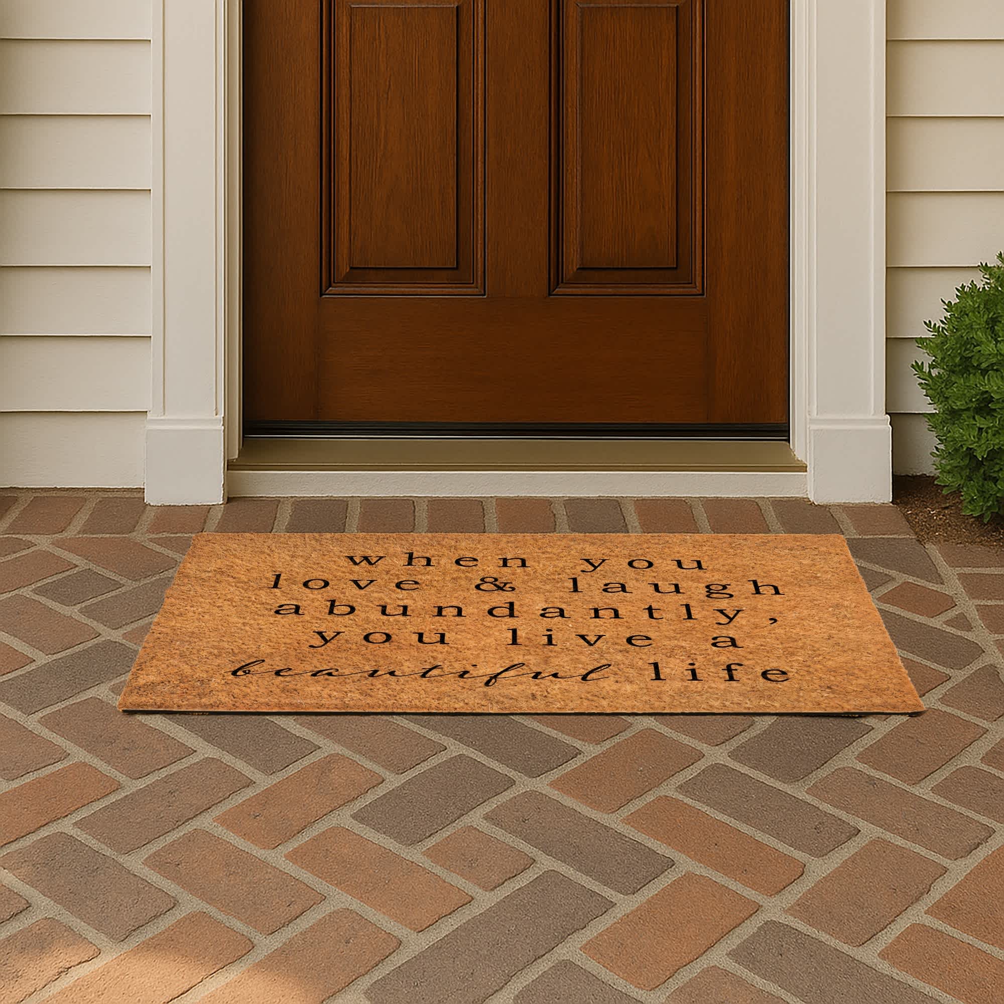 Creative Products Love Laugh Abundantly 30 x 20 Door Mat in the Mats ...