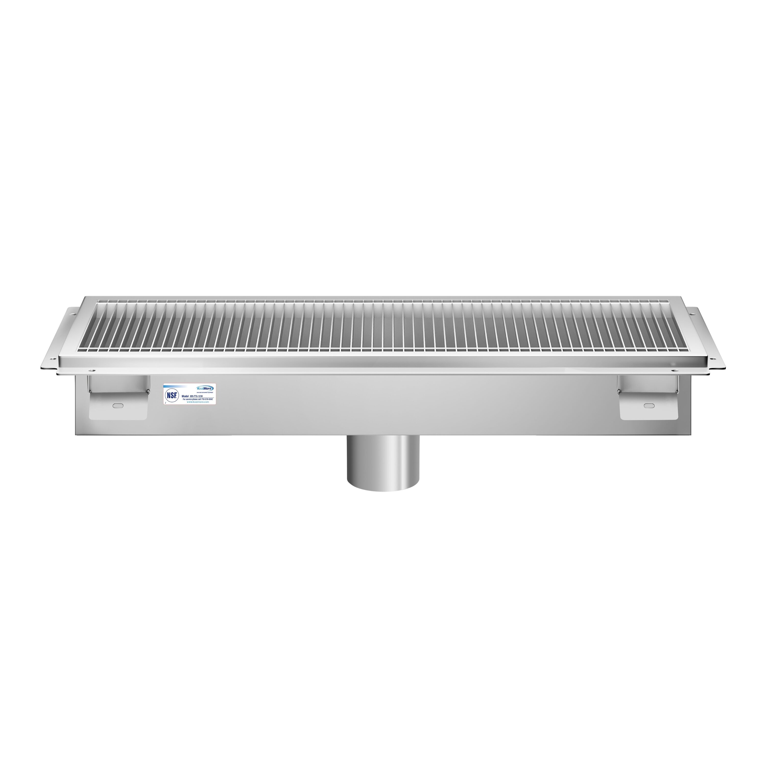 KoolMore 12" x 30" Stainless Steel Floor Trough Drain, 14-Gauge with ...