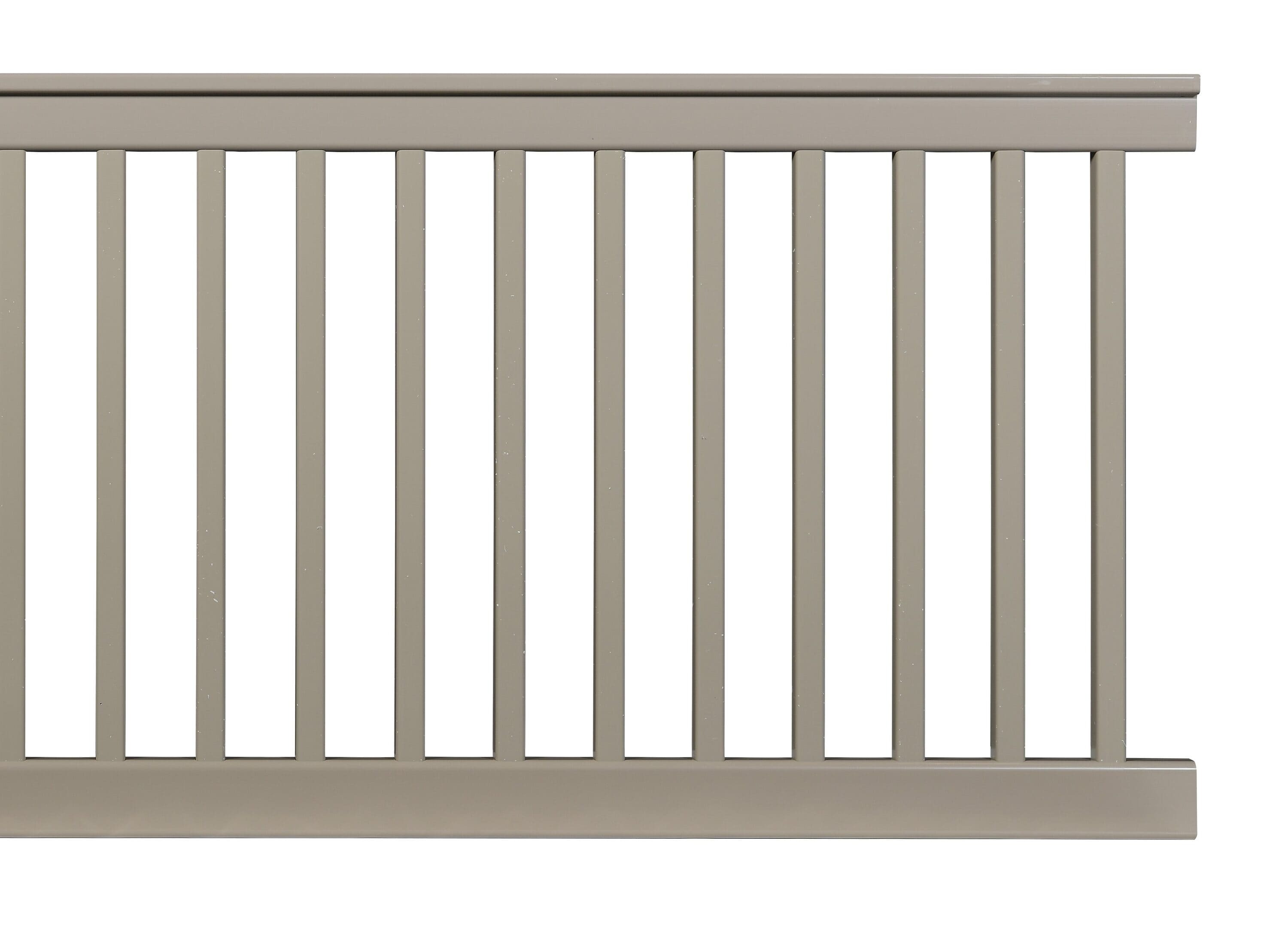 STOCK 6:38 STOCK 6:38 Model Clay Vinyl Railing 6ft Level w/square Vinyl ...