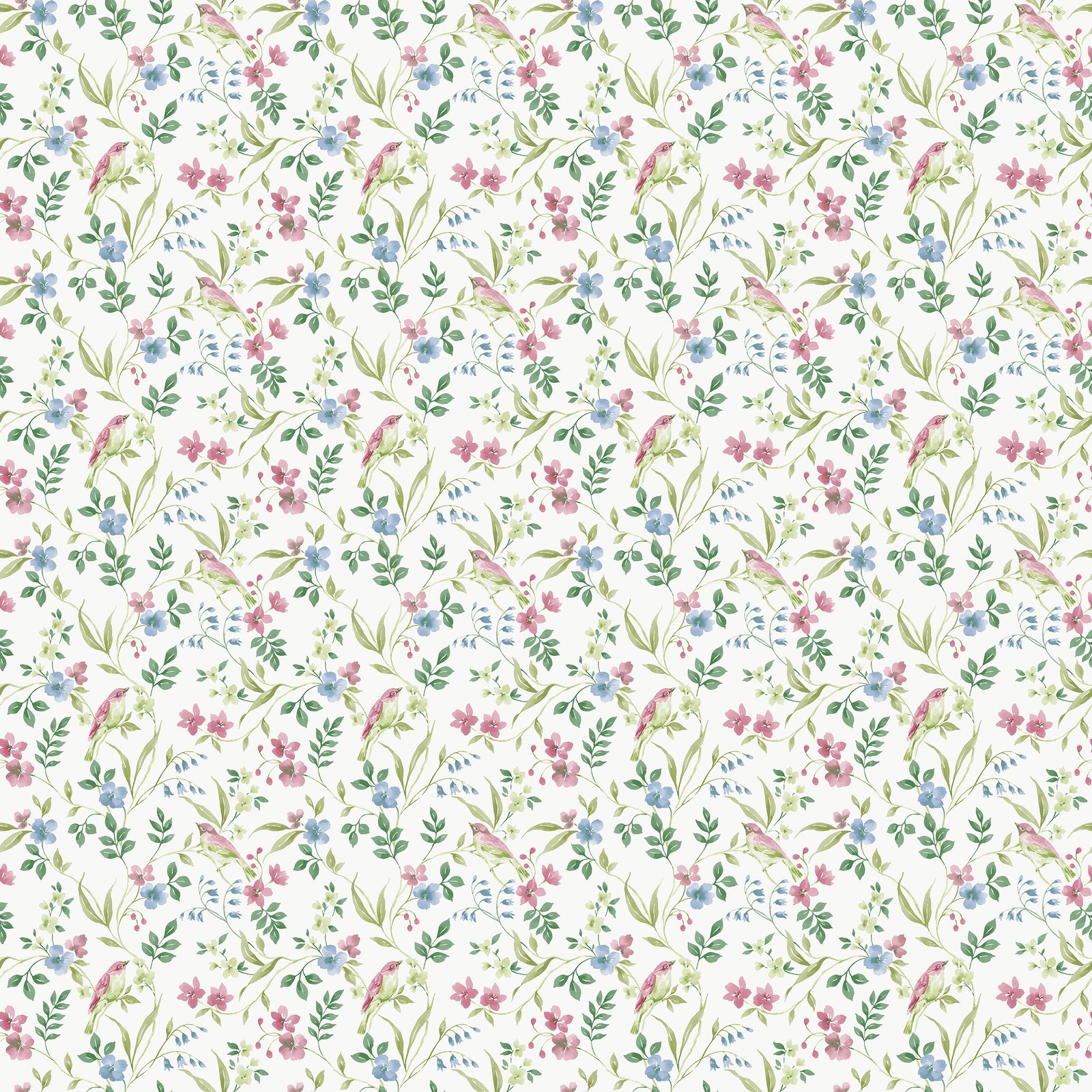 Galerie Miniatures 3 Garden Bird Green Wallpaper G68714 in the ...